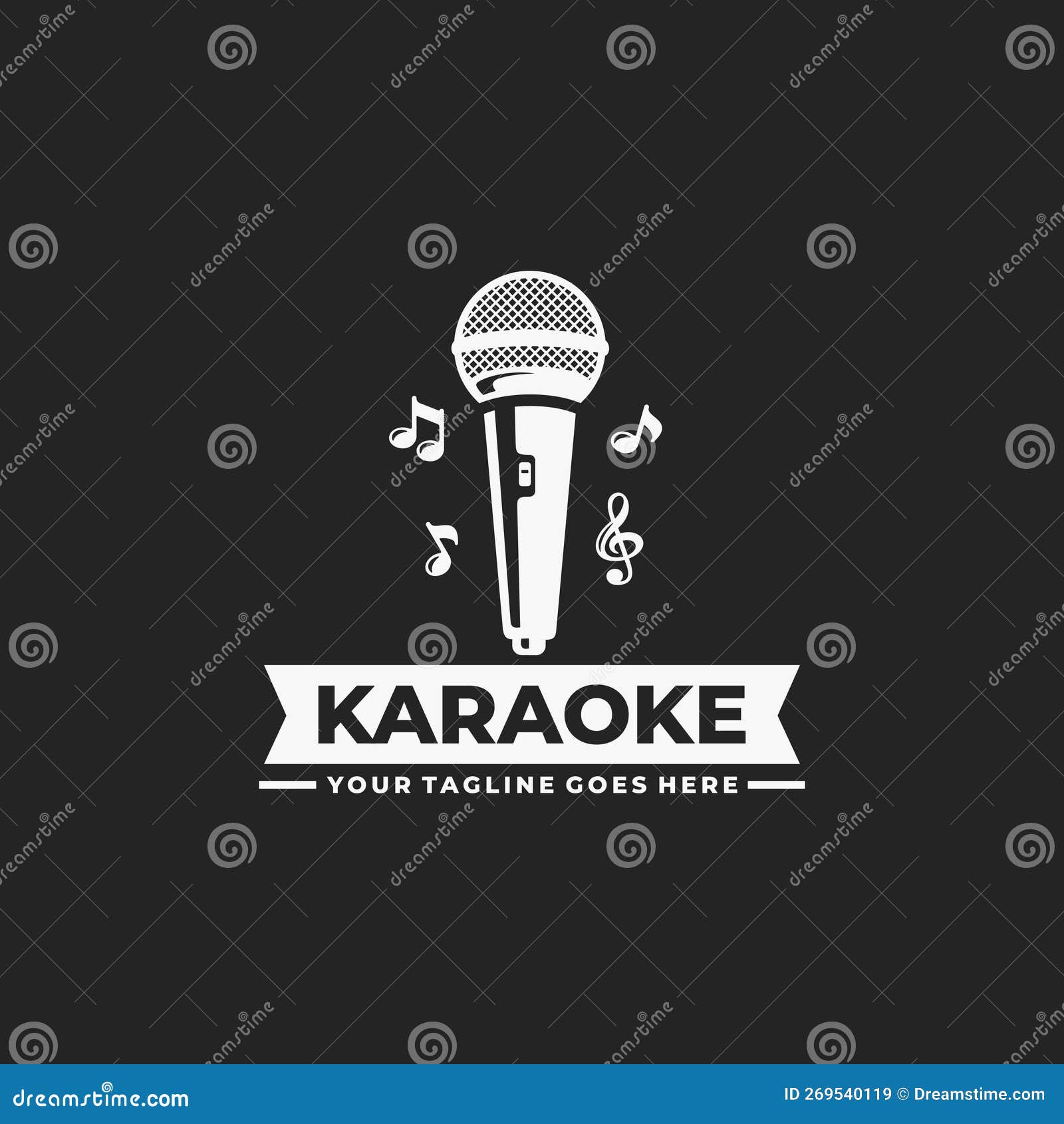 Karaoke logo design stock vector. Illustration of night - 269540119