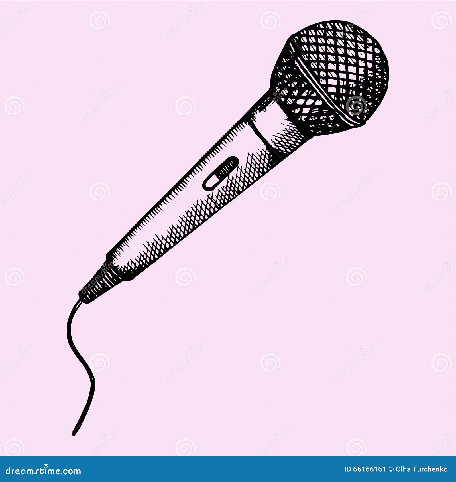 Karaoke del microfono illustrazione vettoriale. Illustrazione di audio ...