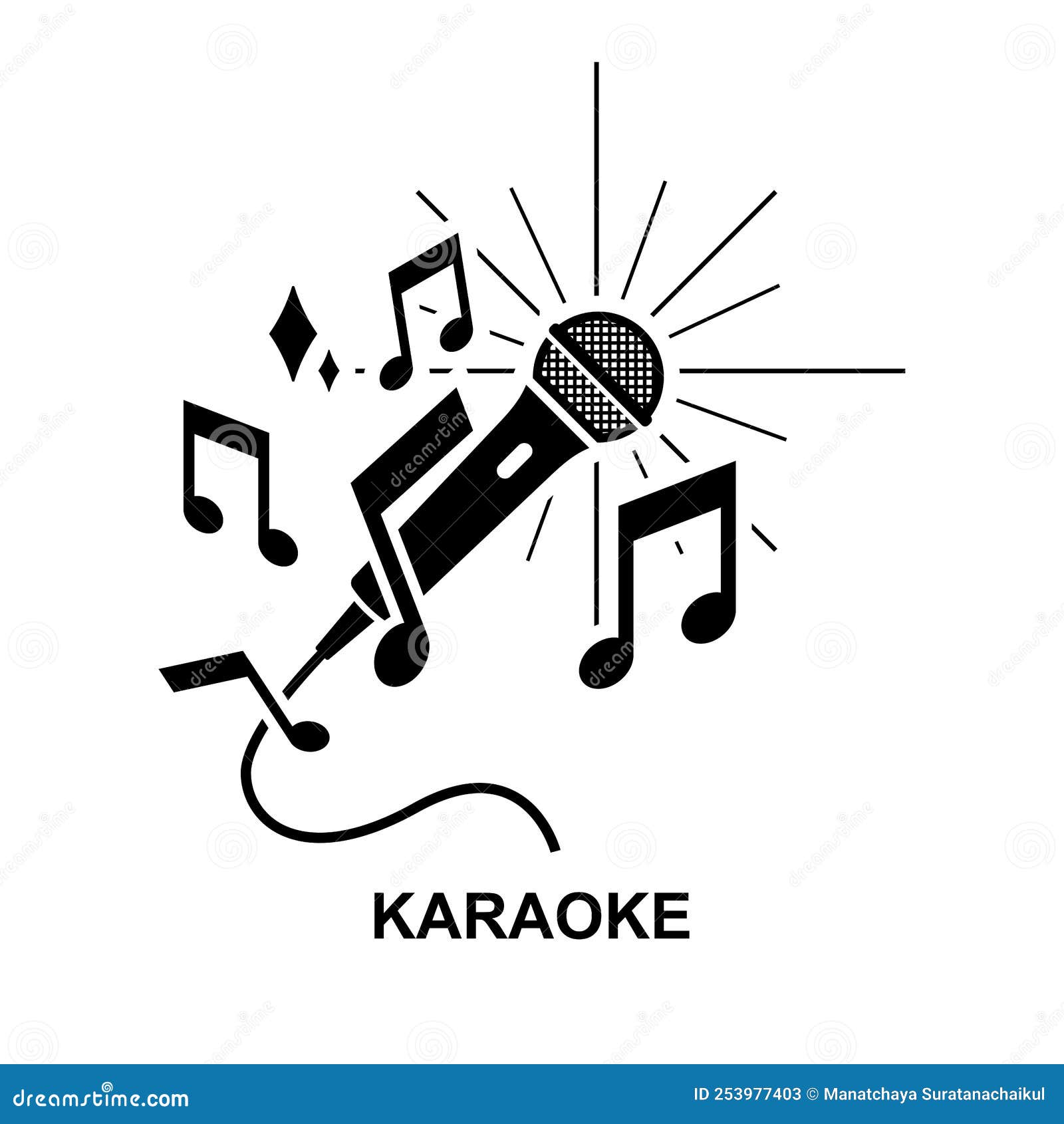 Karaoke Icon Isolated on White Background Stock Vector - Illustration ...
