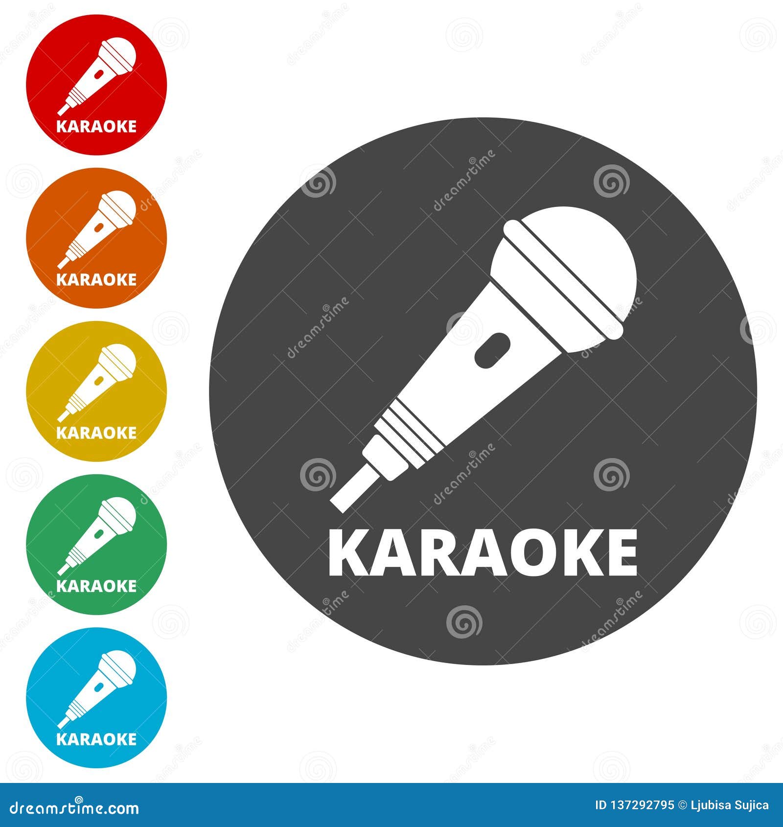Karaoke Icon, Microphone Icon Stock Vector - Illustration of cafe ...