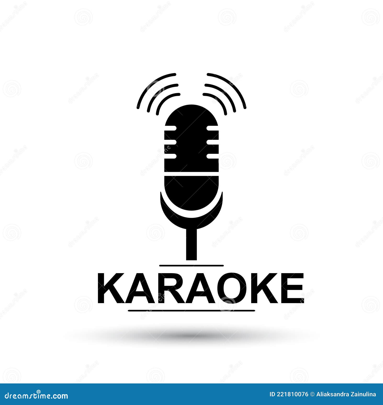 Karaoke Icon. Vector Illustration of Isolated Microphone Stock Vector ...