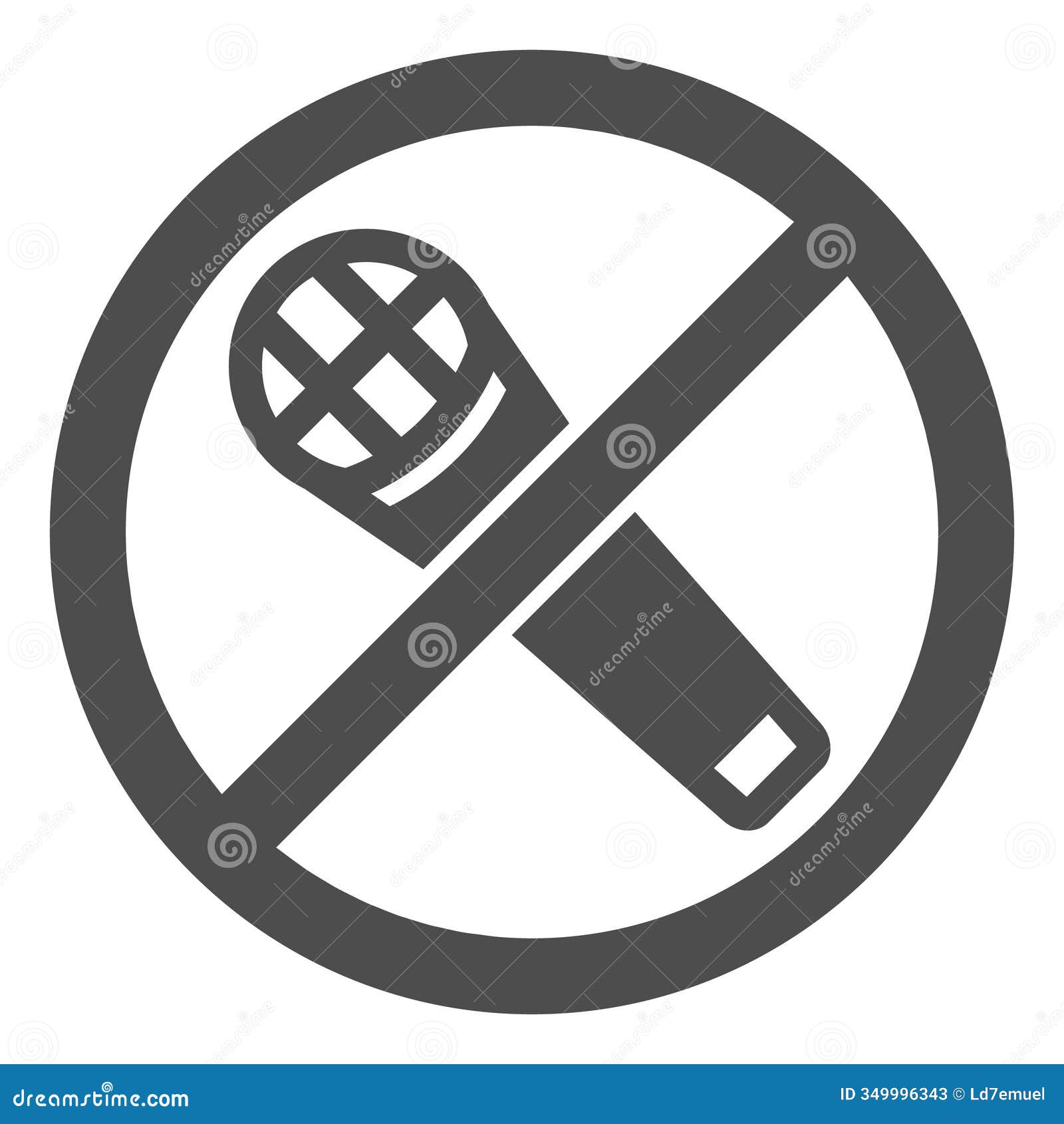 Microphone Prohibited Sign. No Sound Icon. Red Circle Restriction ...