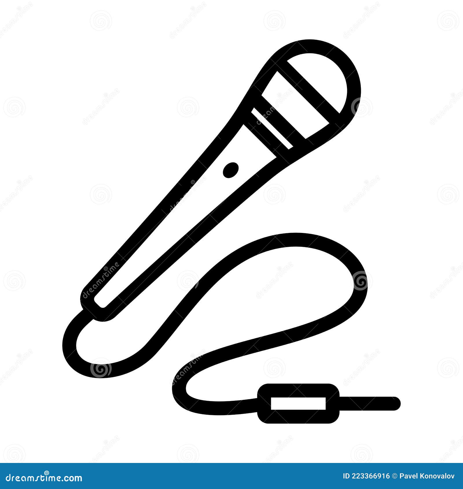 Karaoke Microphone Icon stock vector. Illustration of audio - 223366916