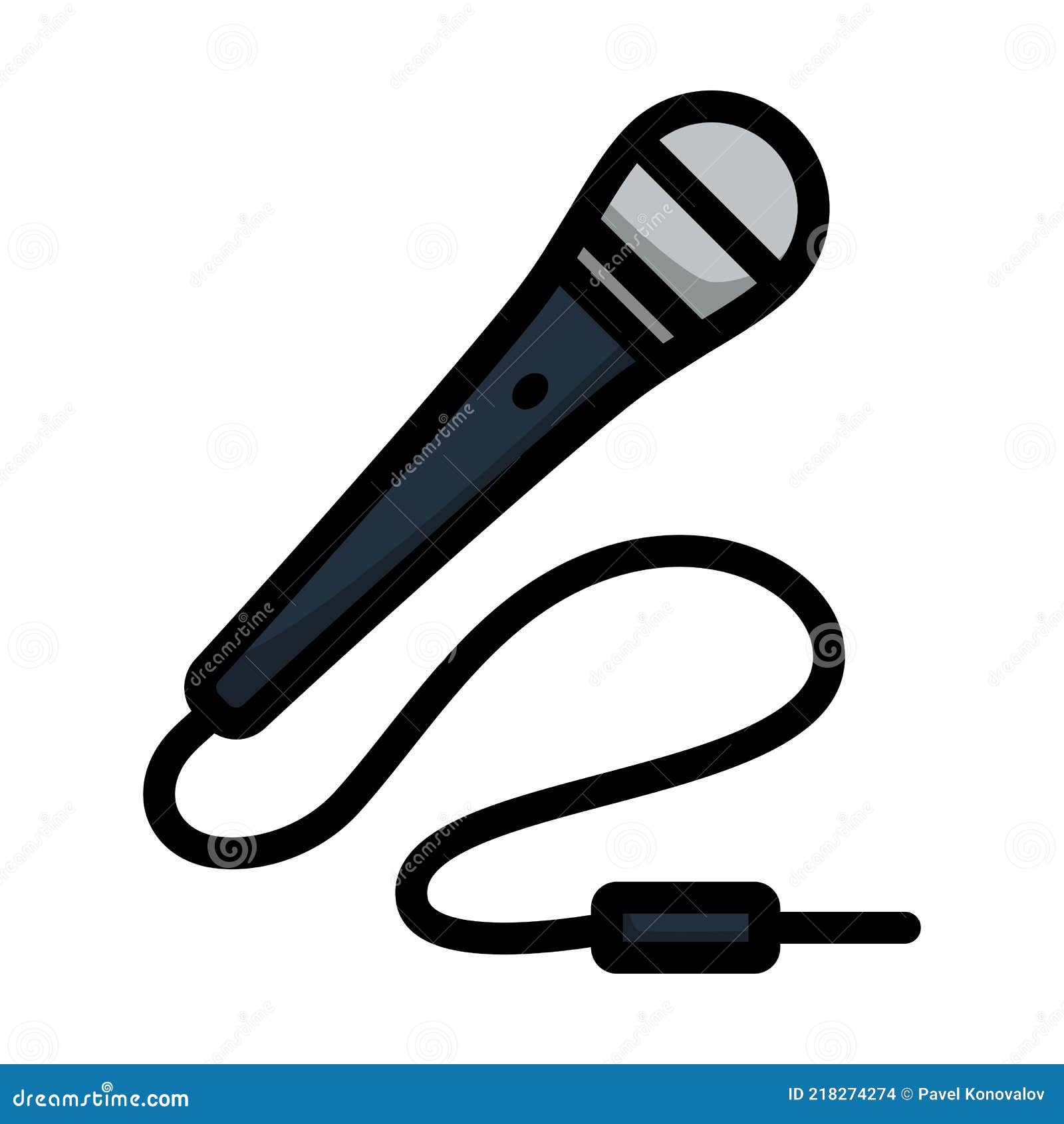 Karaoke Microphone Icon stock vector. Illustration of color - 218274274