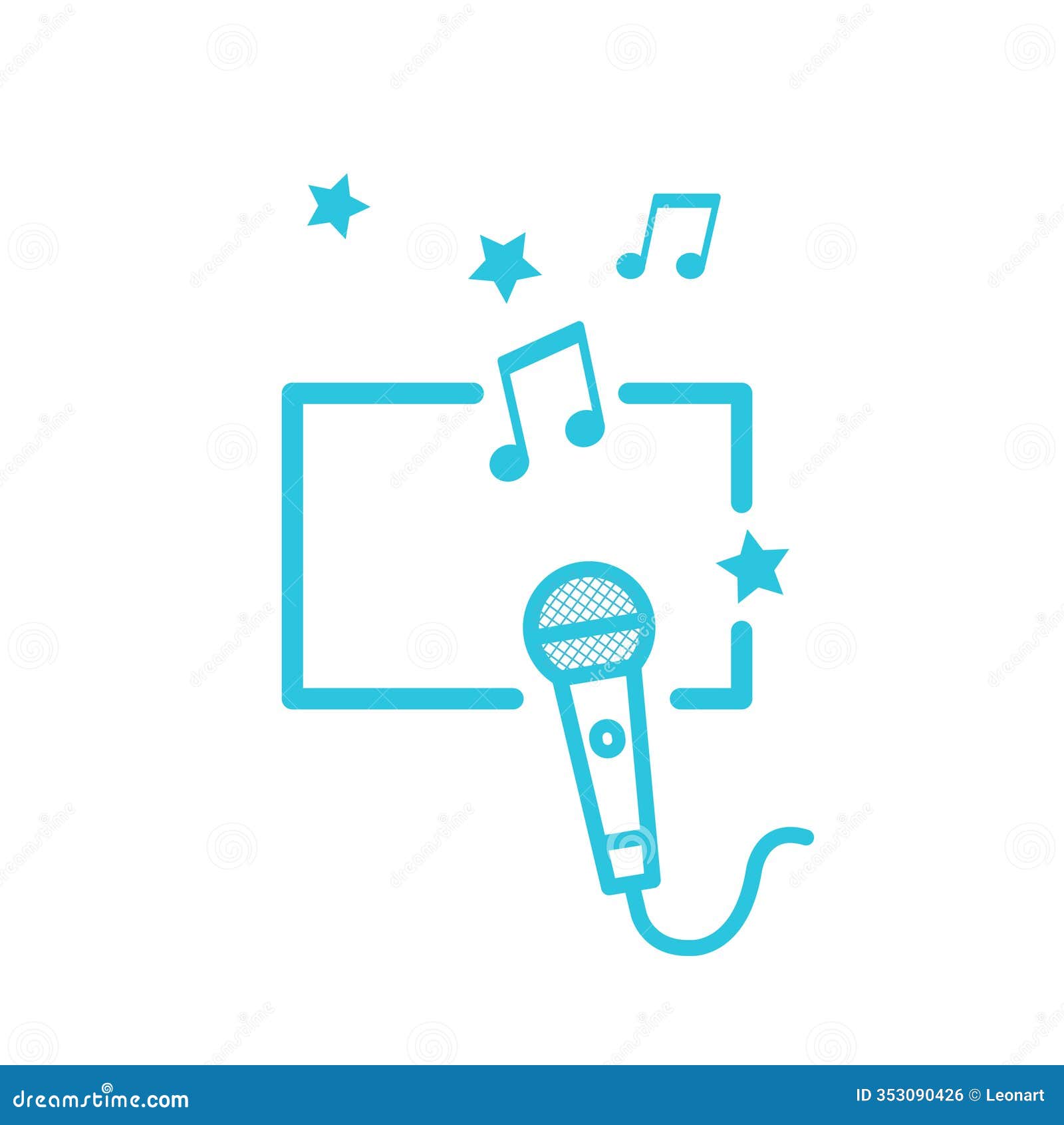 Karaoke Microphone Icon. Isolated on White Background Stock Vector ...