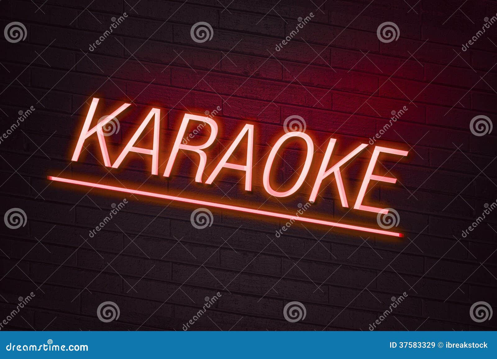 Karaoke neon sign stock illustration. Illustration of conceptual - 37583329