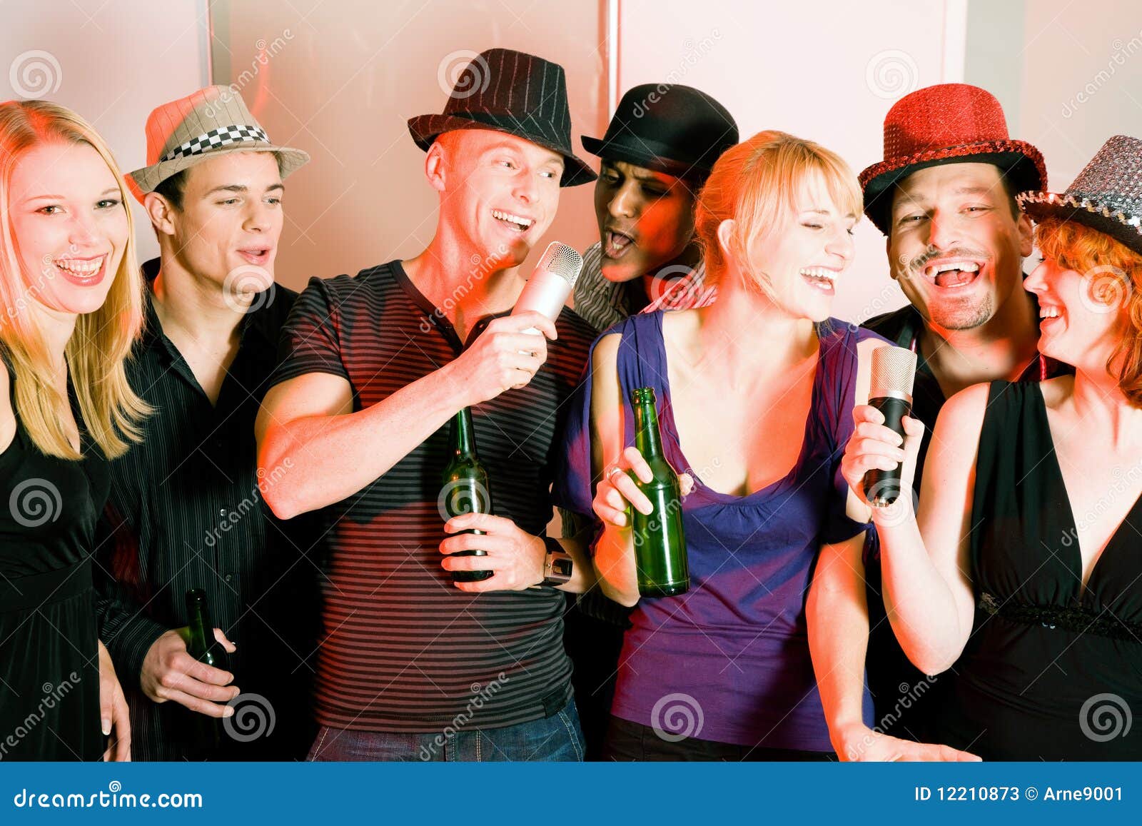 Karaoke Party stock image. Image of singing, nightlife - 12210873