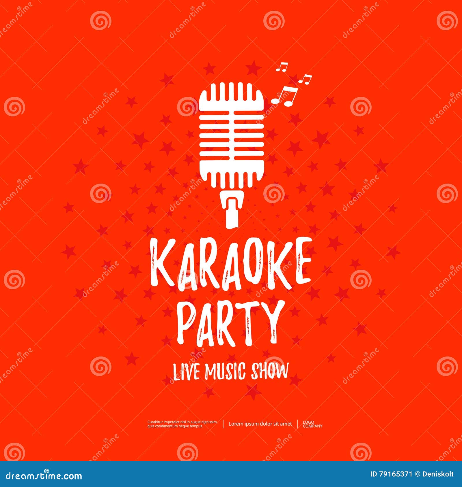 Karaoke party banner stock vector. Illustration of concept - 79165371