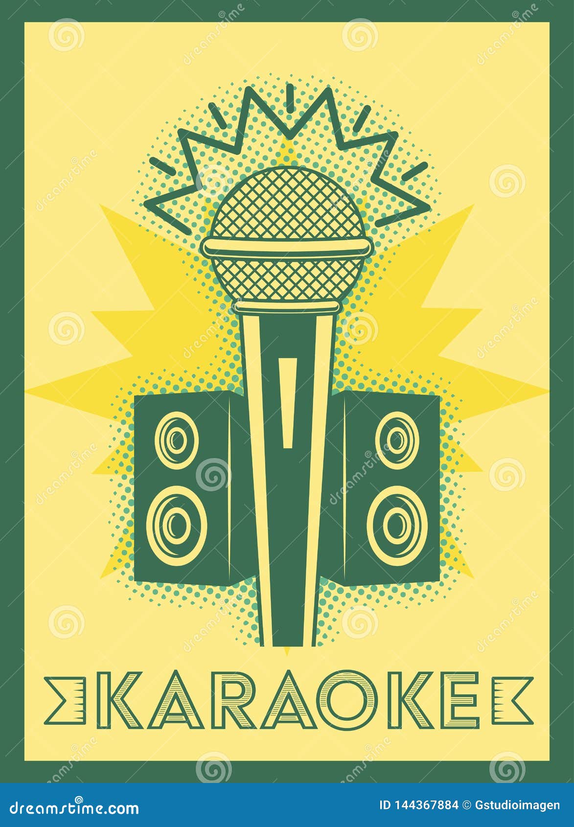 Karaoke retro style stock vector. Illustration of modern - 144367884