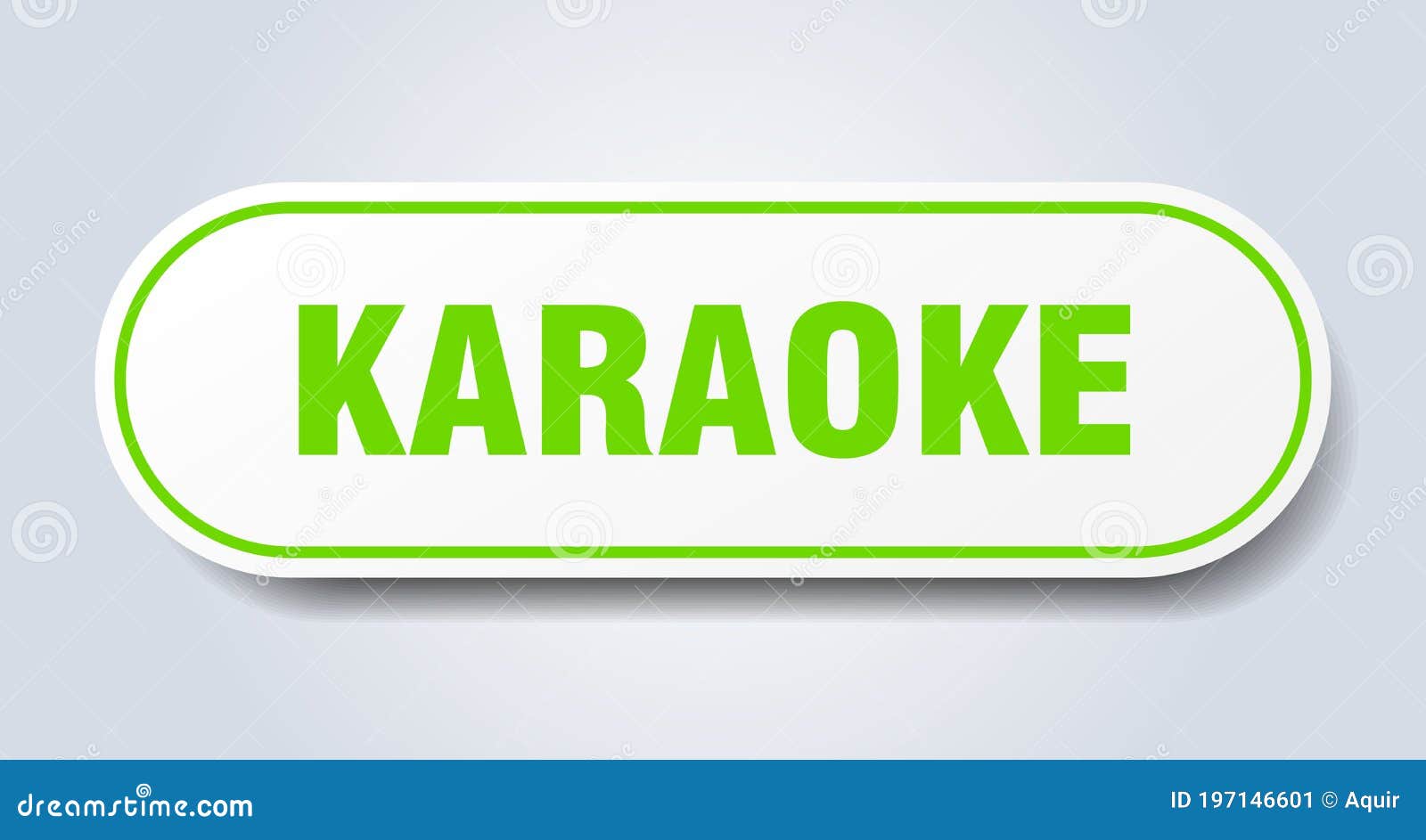 Karaoke Sign. Rounded Isolated Button. White Sticker Stock Vector ...