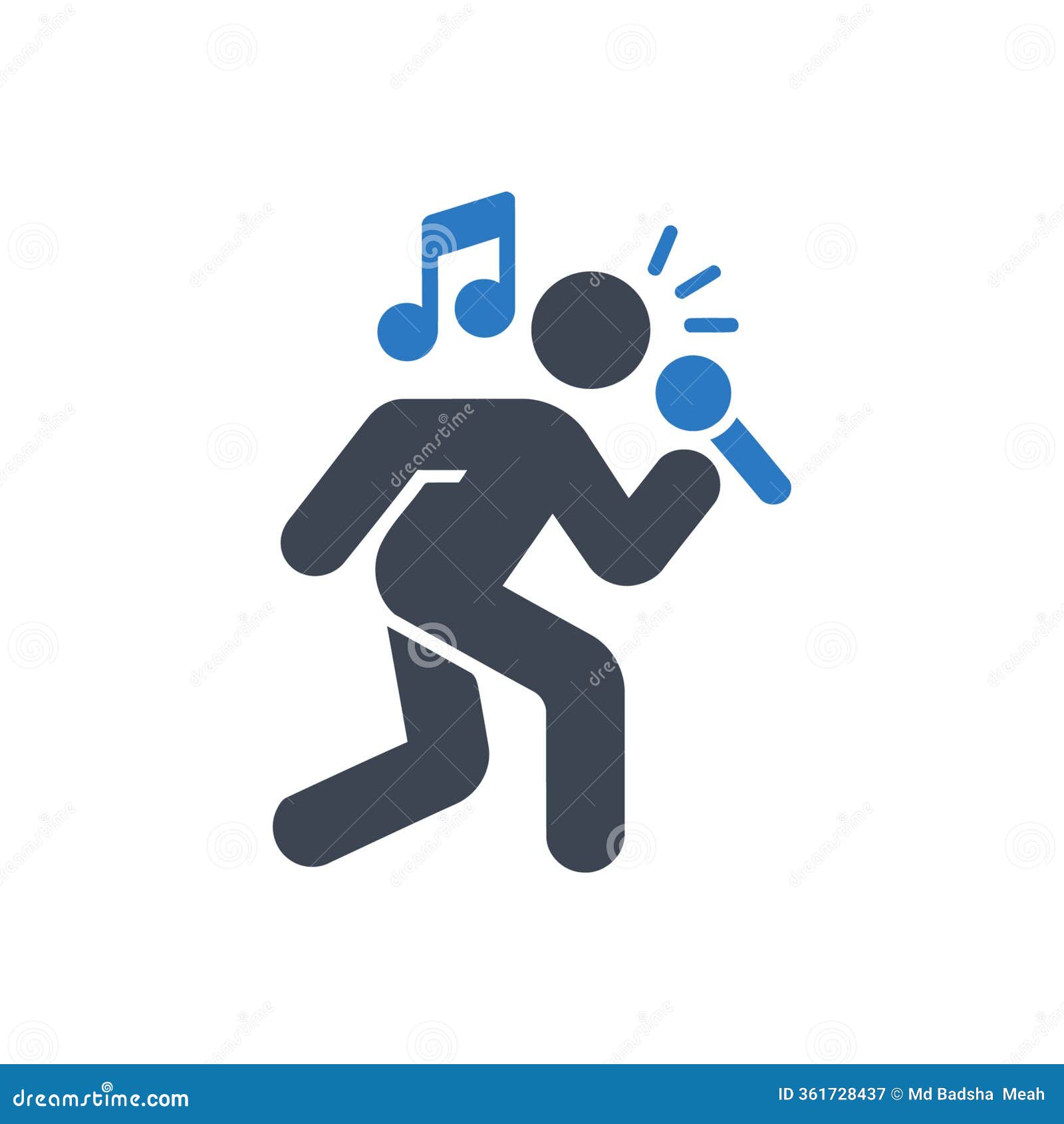 Singing Icon. Trendy Singing Logo Concept On White Background Fr ...