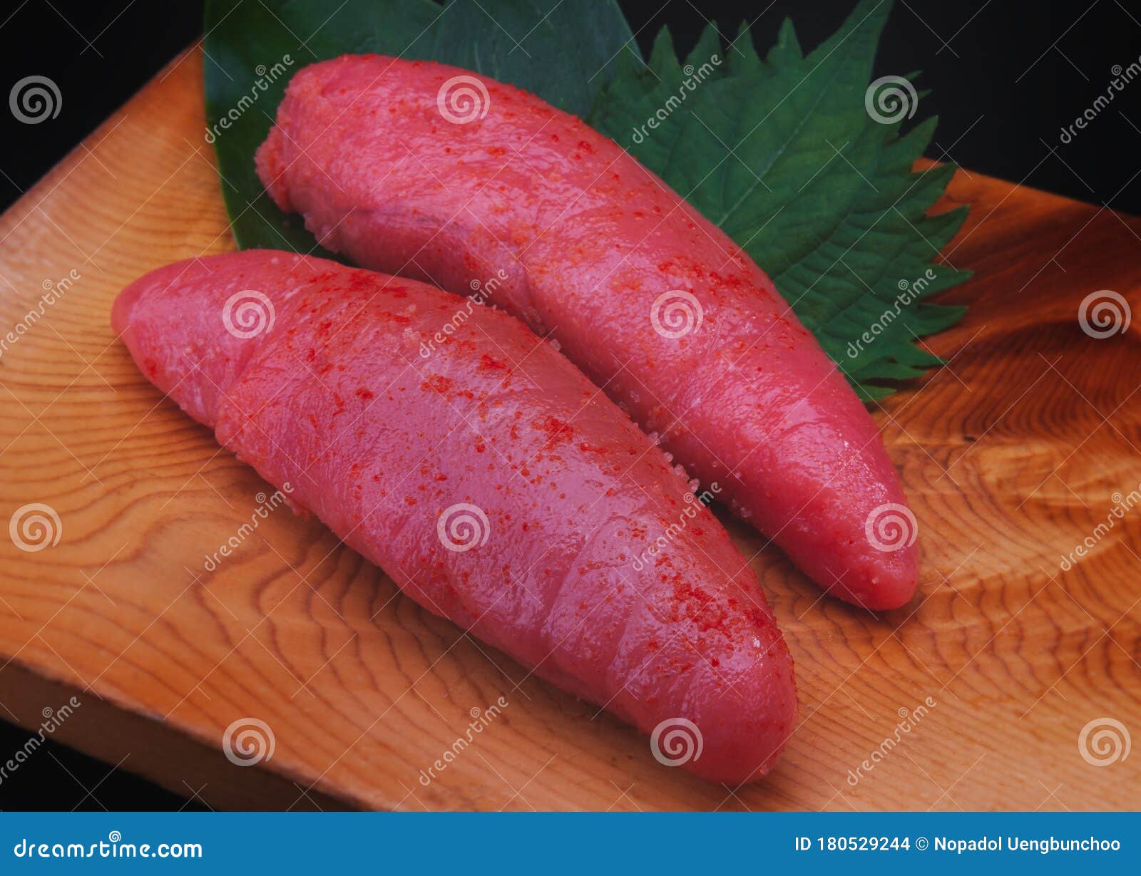 Karashi Mentaiko Japanese Spicy Cod Roe Stock Photo - Image of ...