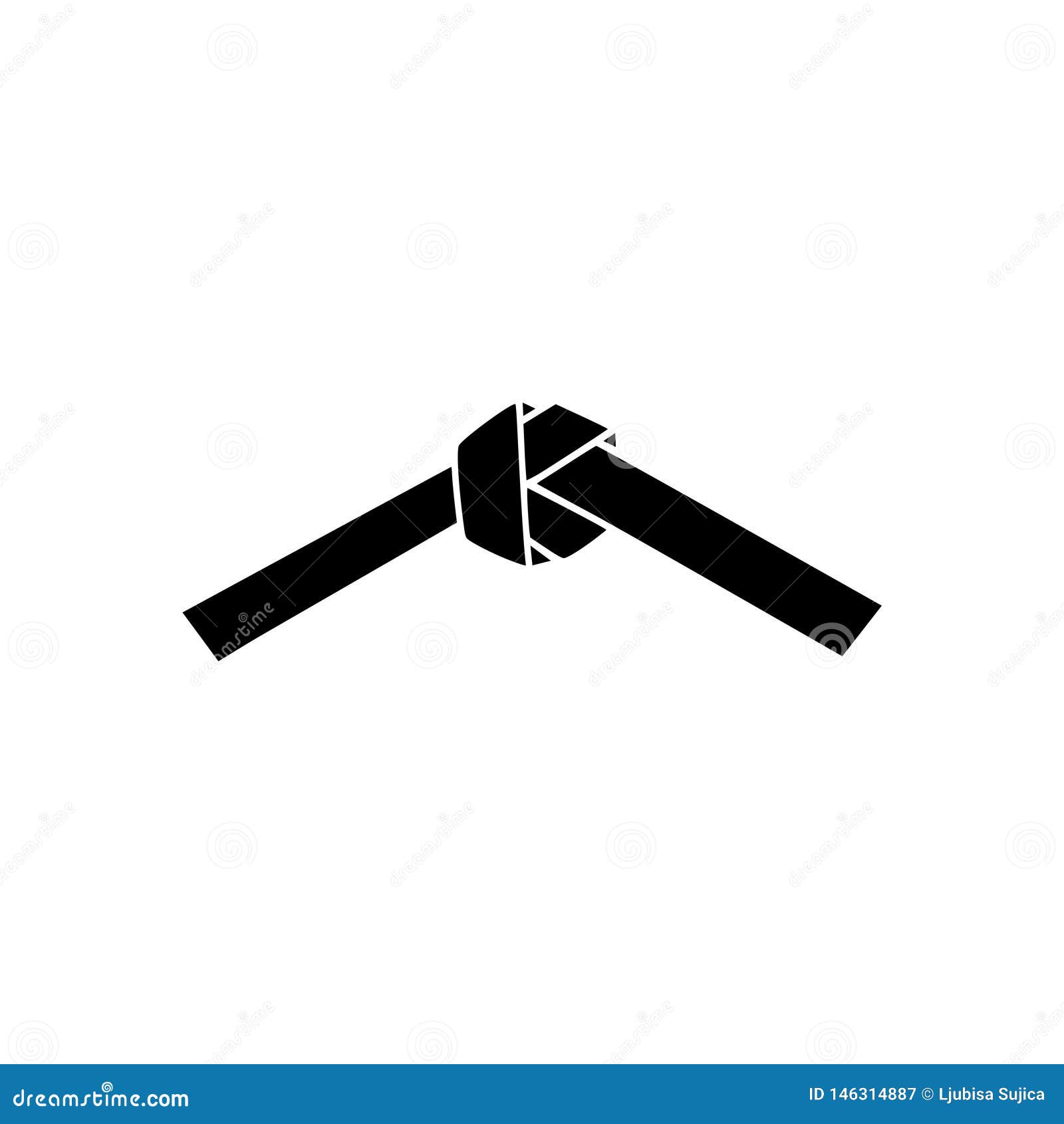 Karate Belt Glyph Icon. Clipart Image Vector Illustration ...