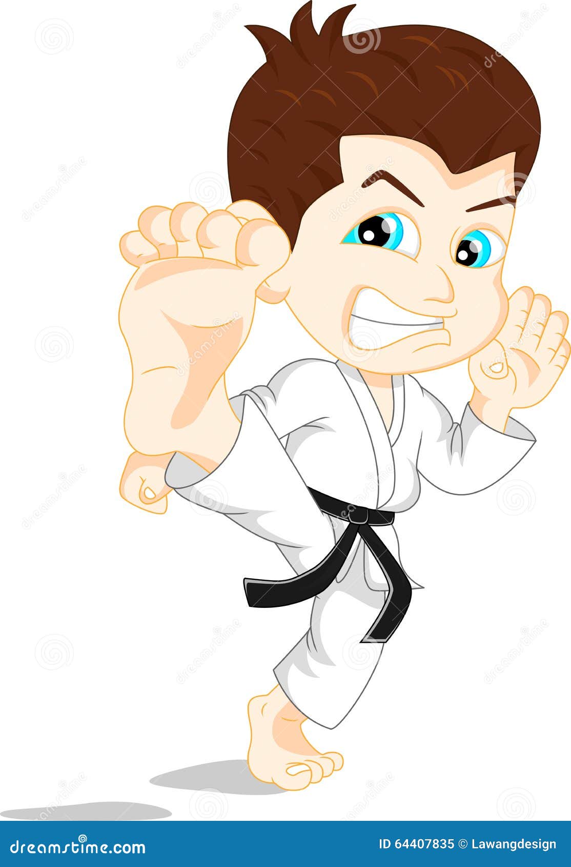 Karate Chop Cartoon Vector | CartoonDealer.com #8071525