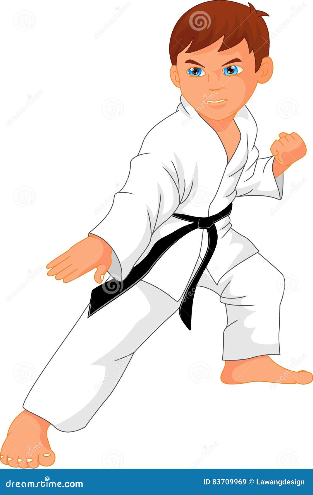 Karate boy cartoon stock vector. Illustration of happy - 83709969