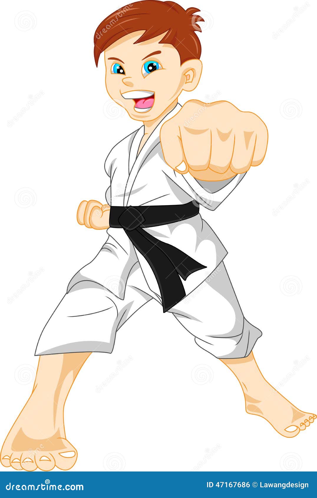 Karate boy stock vector. Illustration of play, childhood - 47167686