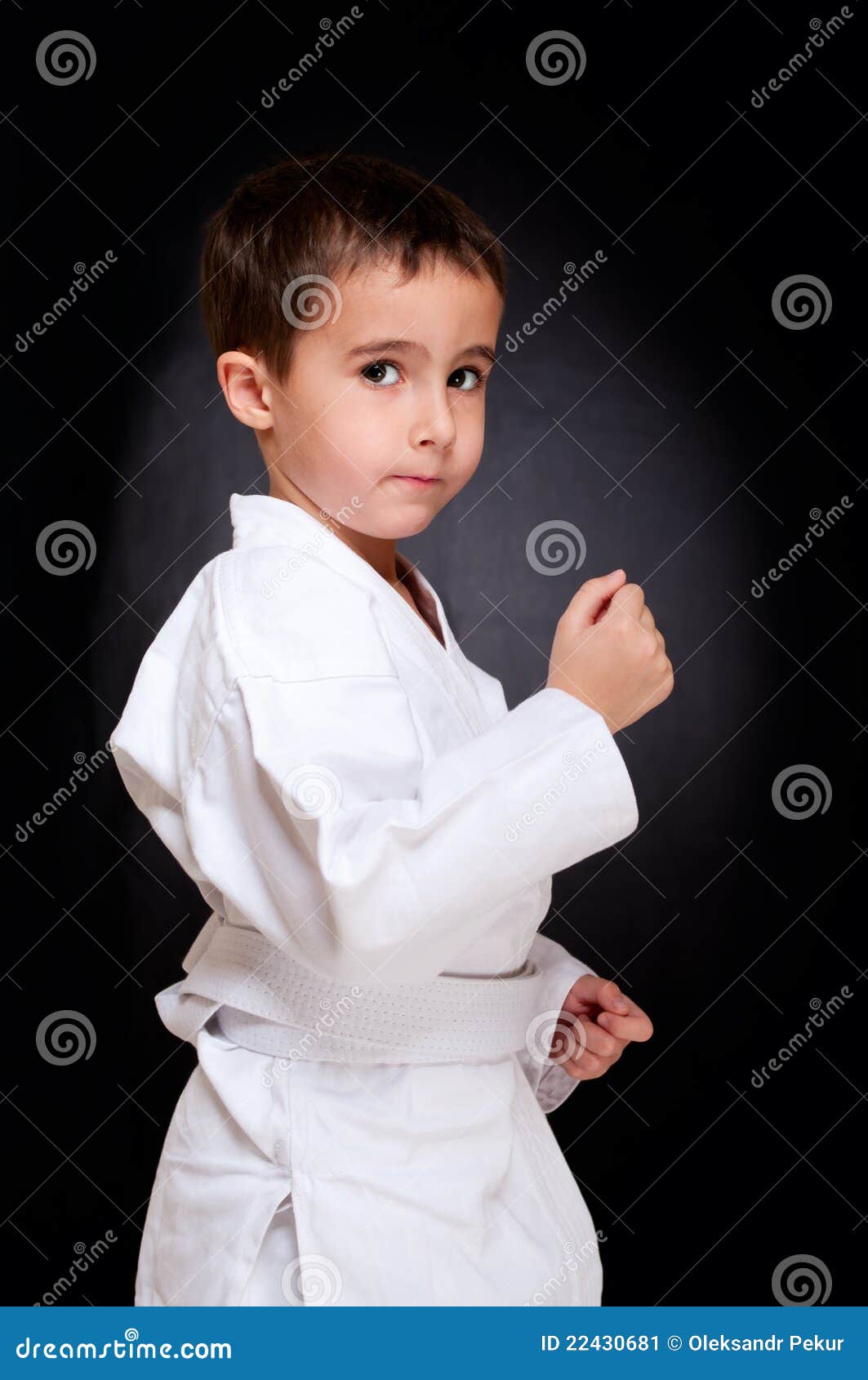 Karate Boy Sitting In White Kimono Royalty-Free Stock Photography ...