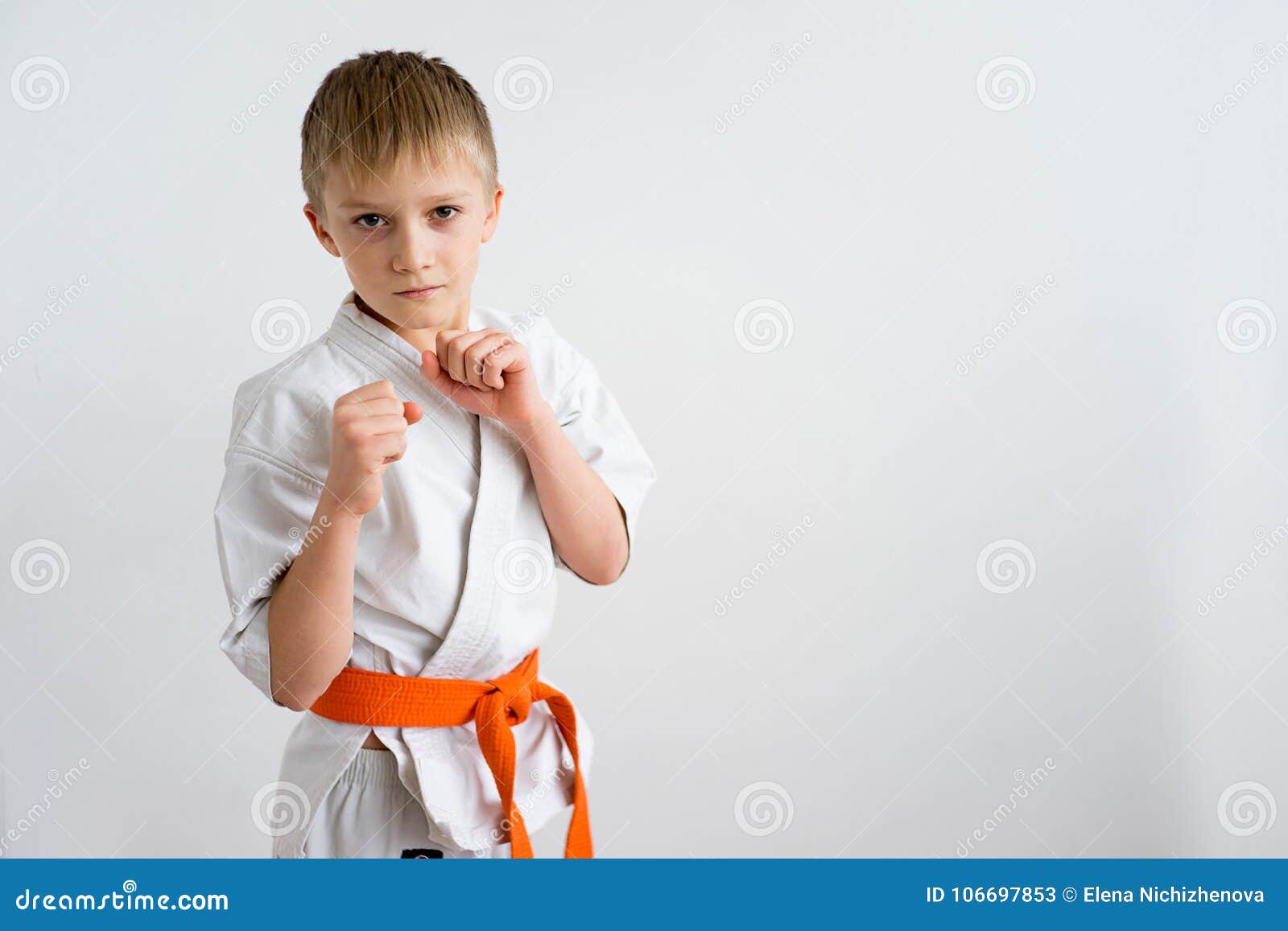 Karate boy training stock image. Image of kimono, belt - 106697853