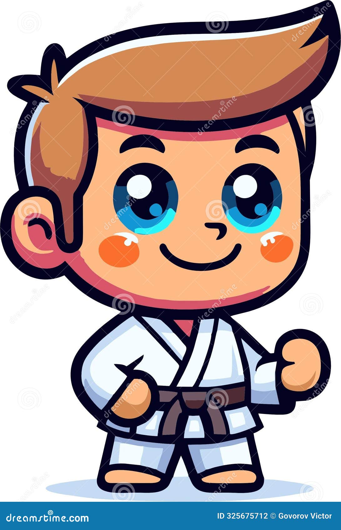 Karate Cartoon Colored Clipart Illustration | CartoonDealer.com #258123192
