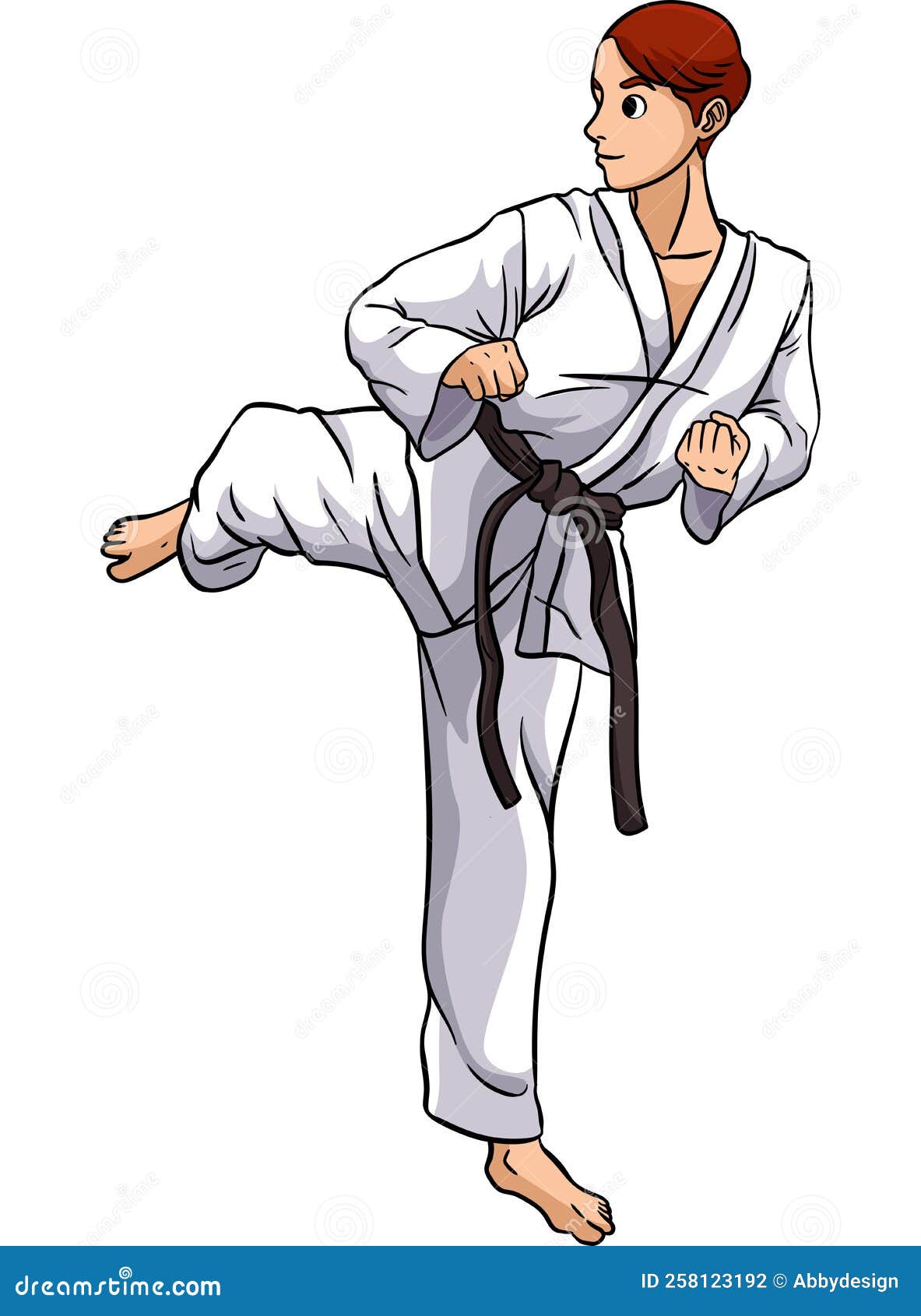 Karate Cartoon Colored Clipart Illustration Stock Vector - Illustration ...