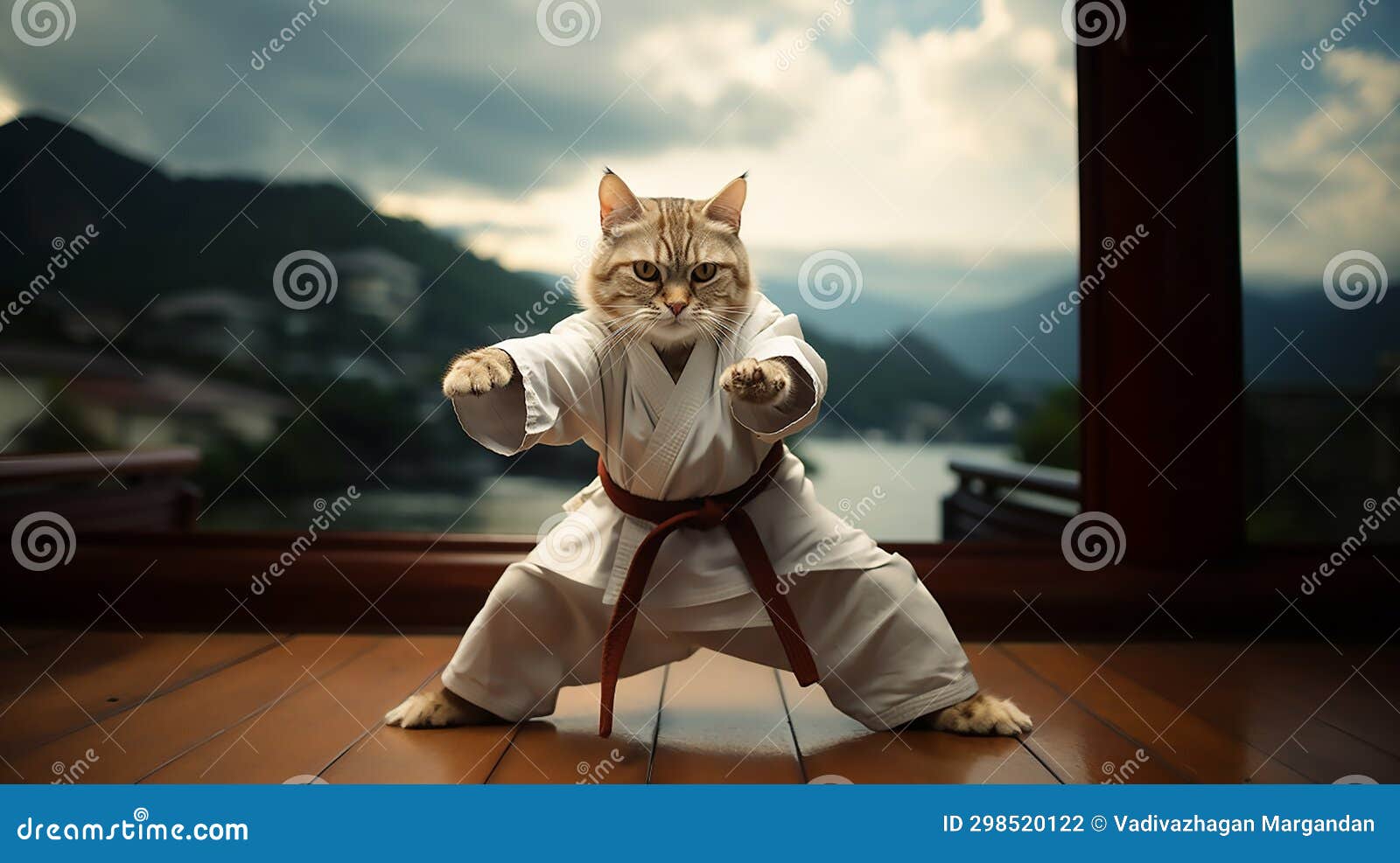 Kitty Karate Vector Illustration | CartoonDealer.com #33765726