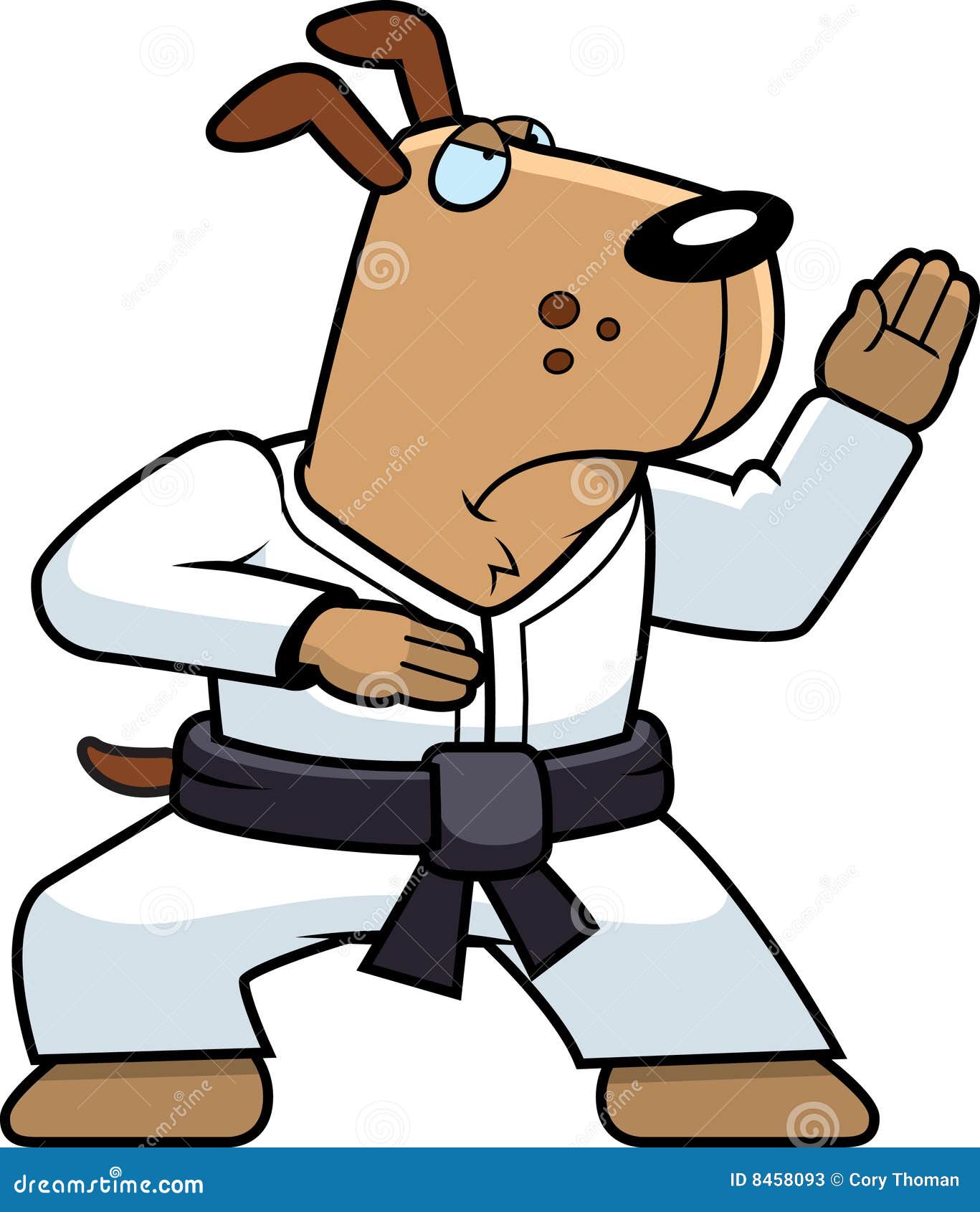Karate Dog stock vector. Illustration of cartoon, martial - 8458093