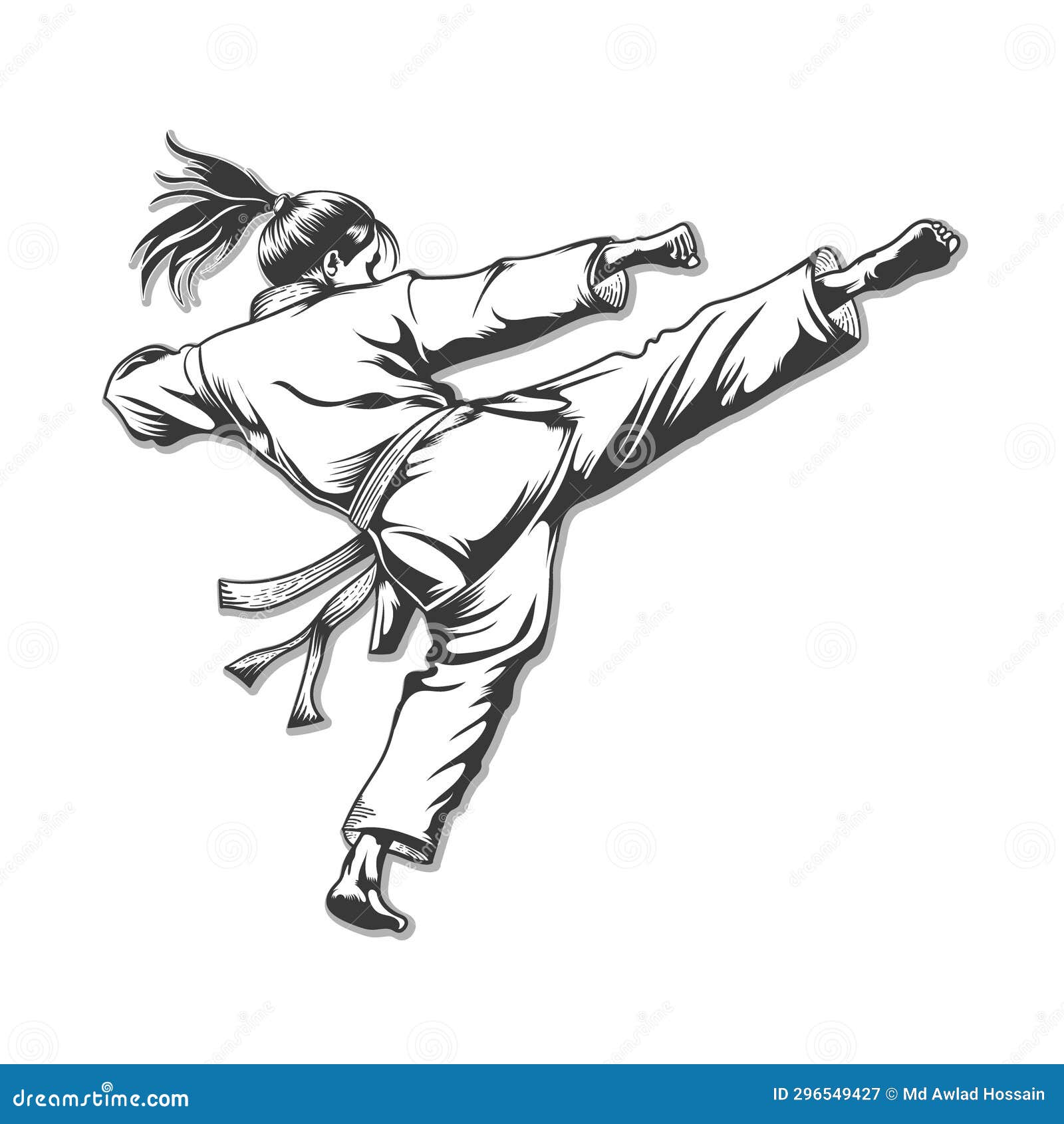 Karate - Hand Drawn (calligraphic) Illustration | CartoonDealer.com ...