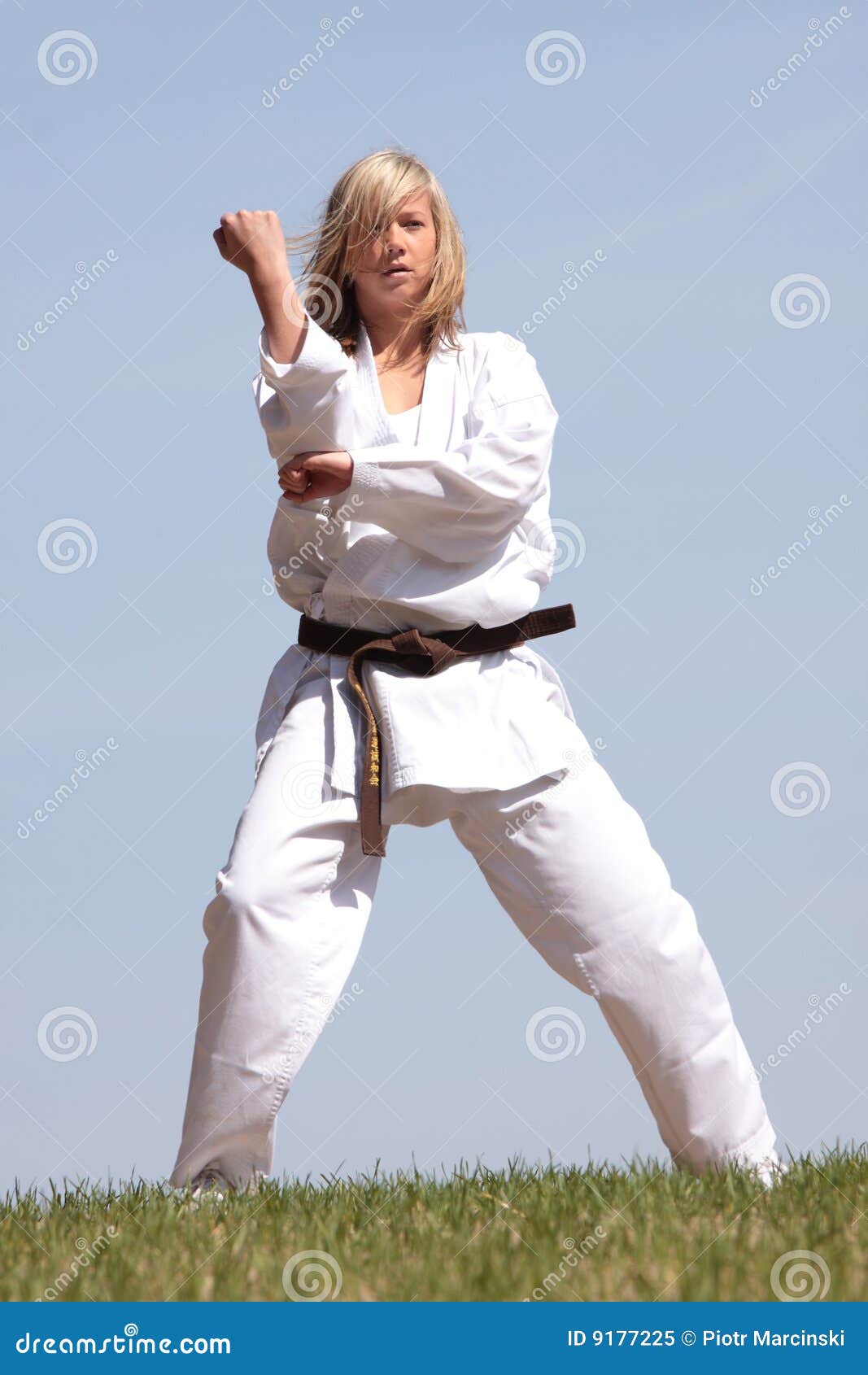 Karate girl stock image. Image of defense, combat, female - 9177225