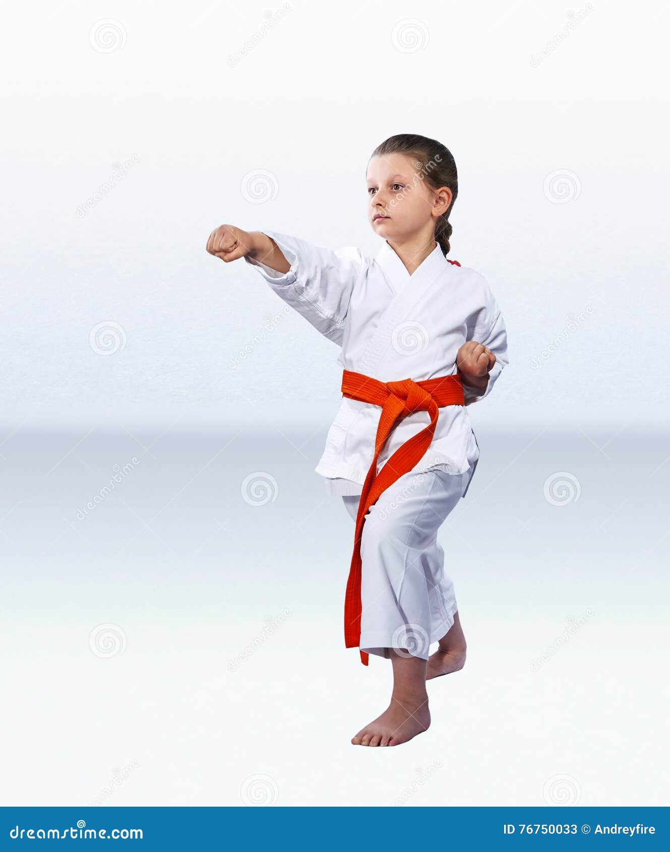 Karate Girl Beats Punch Arm Stock Image - Image of perseverance, jitsu ...