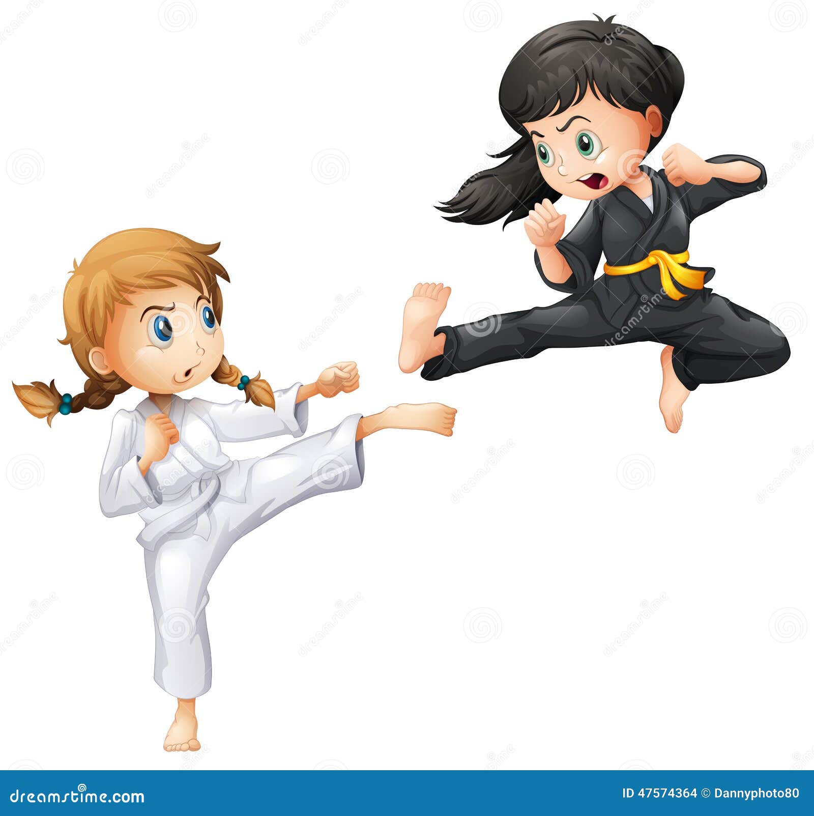 Karate Kid Cartoon Vector | CartoonDealer.com #43175333