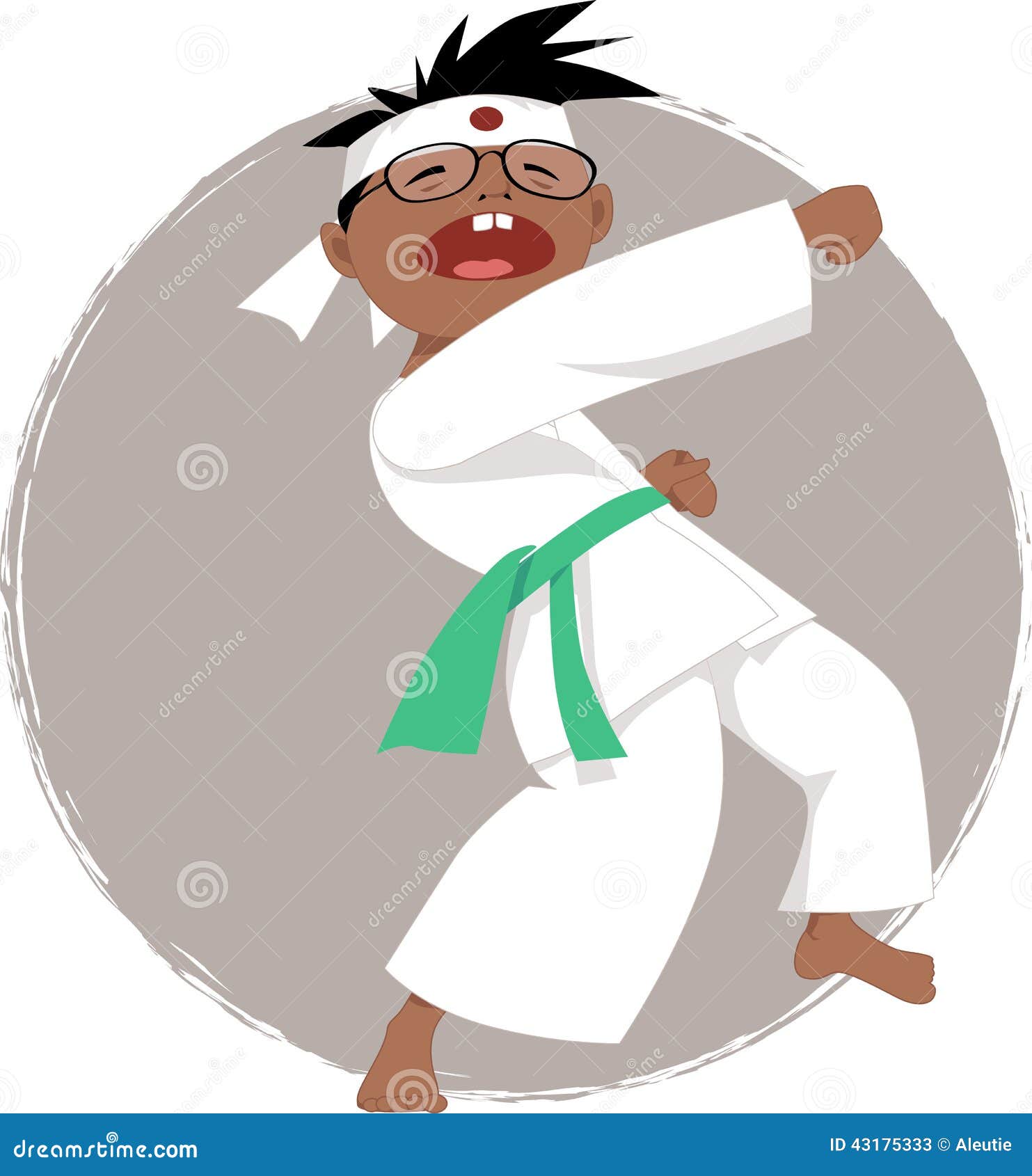 Karate Kid Cartoon Vector | CartoonDealer.com #43175333