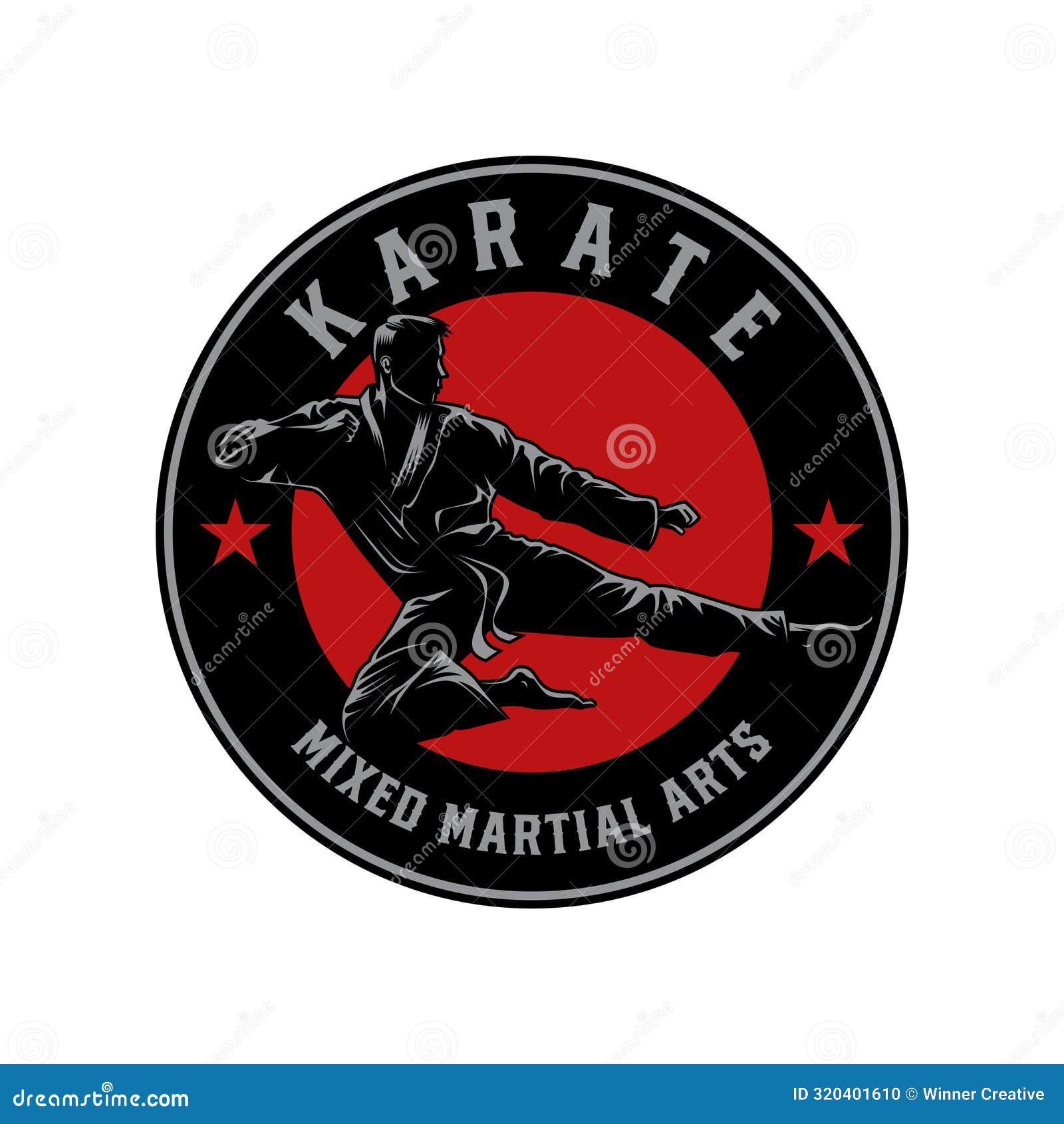 Karate Logo Design. Karate Martial Art Fighter Illustration Vector ...