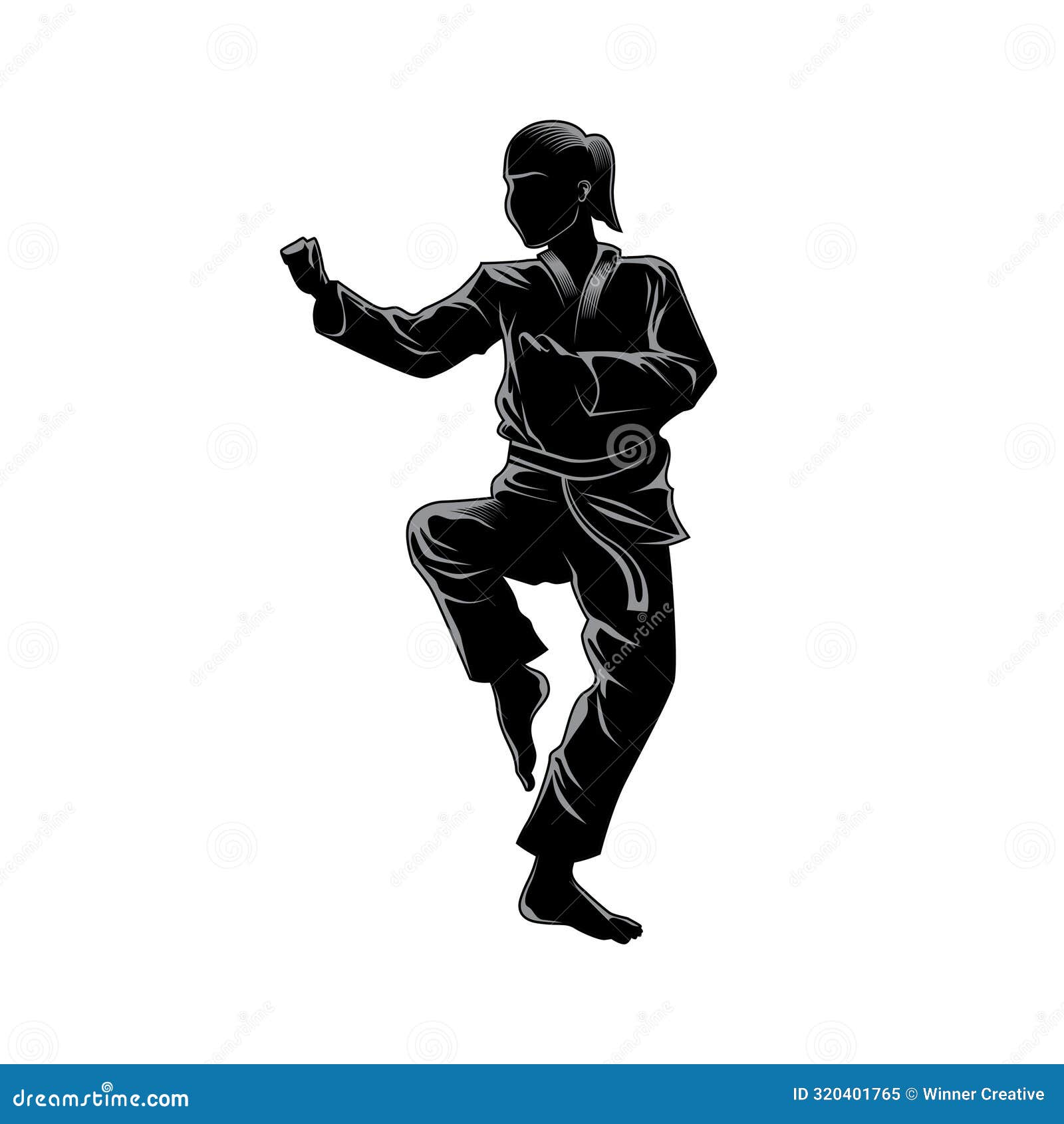 Karate Logo Design. Karate Martial Art Fighter Illustration Vector ...