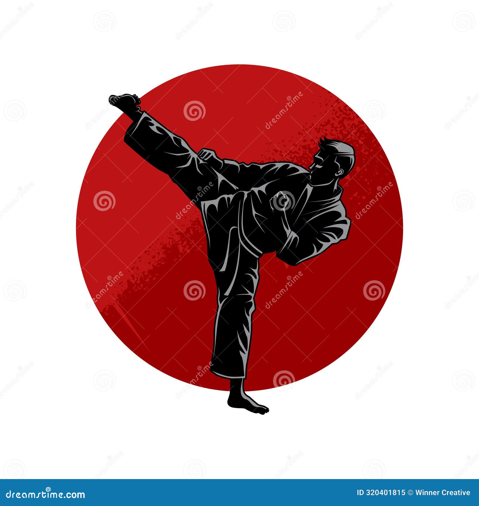 Karate Logo Design. Karate Martial Art Fighter Illustration Vector ...