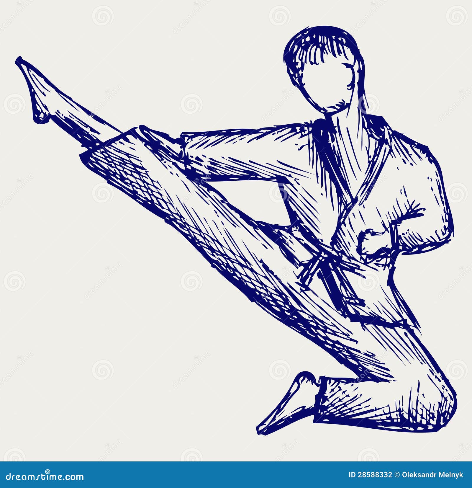 Karate male fighter young stock vector. Illustration of judo - 28588332