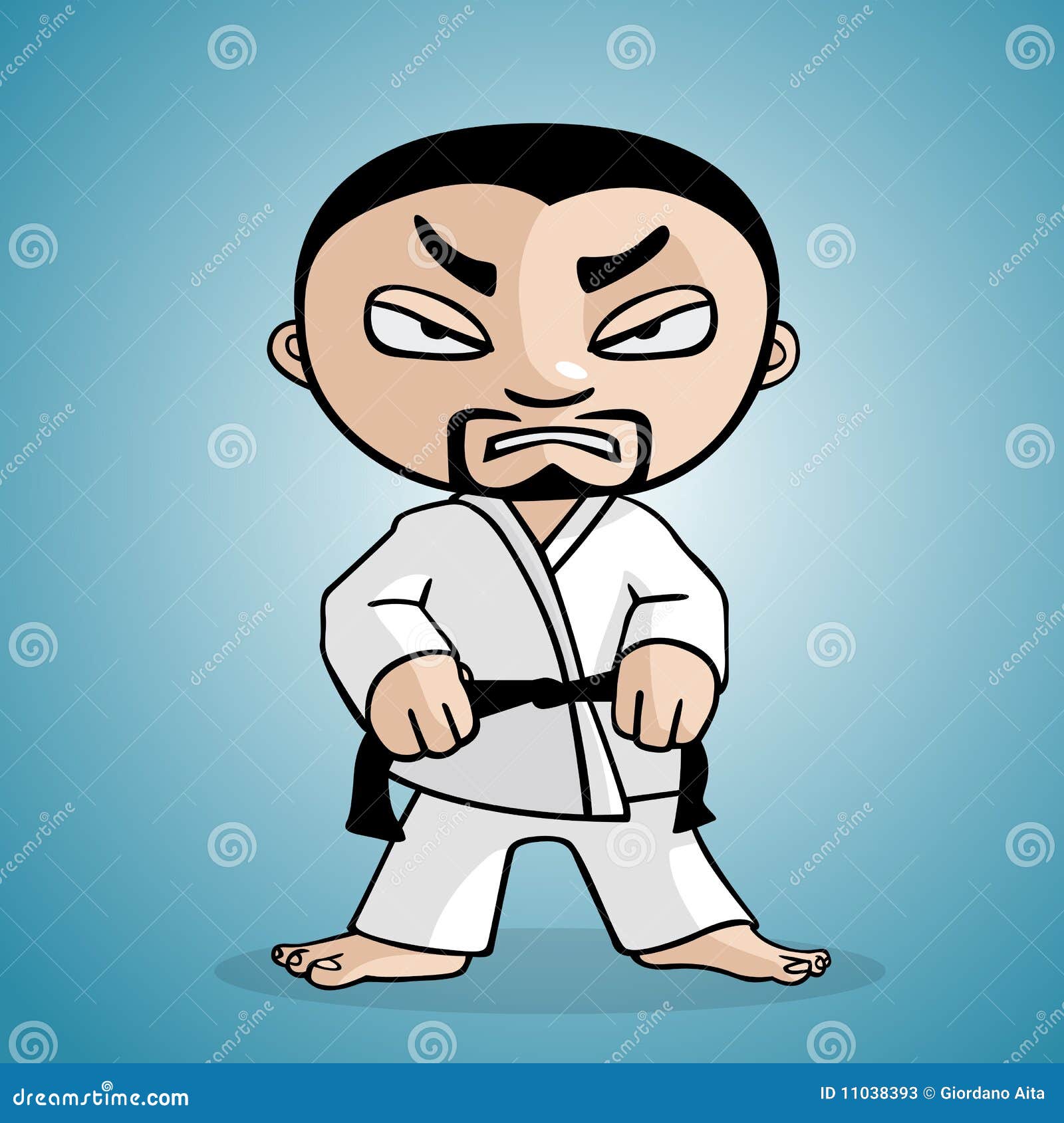 Karate man stock vector. Illustration of cartoon, martial - 11038393