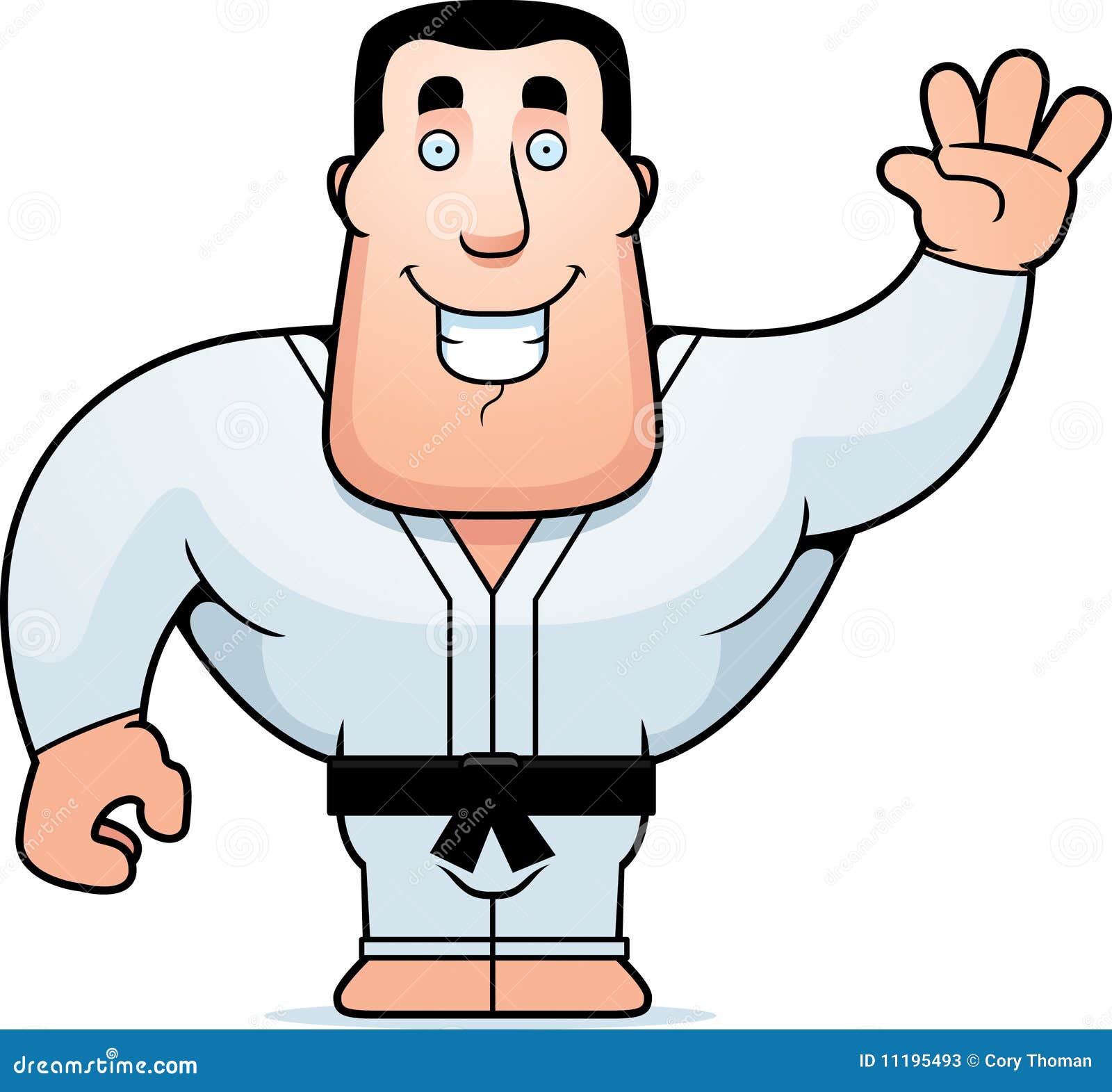 Karate Man stock vector. Illustration of karate, black - 11195493