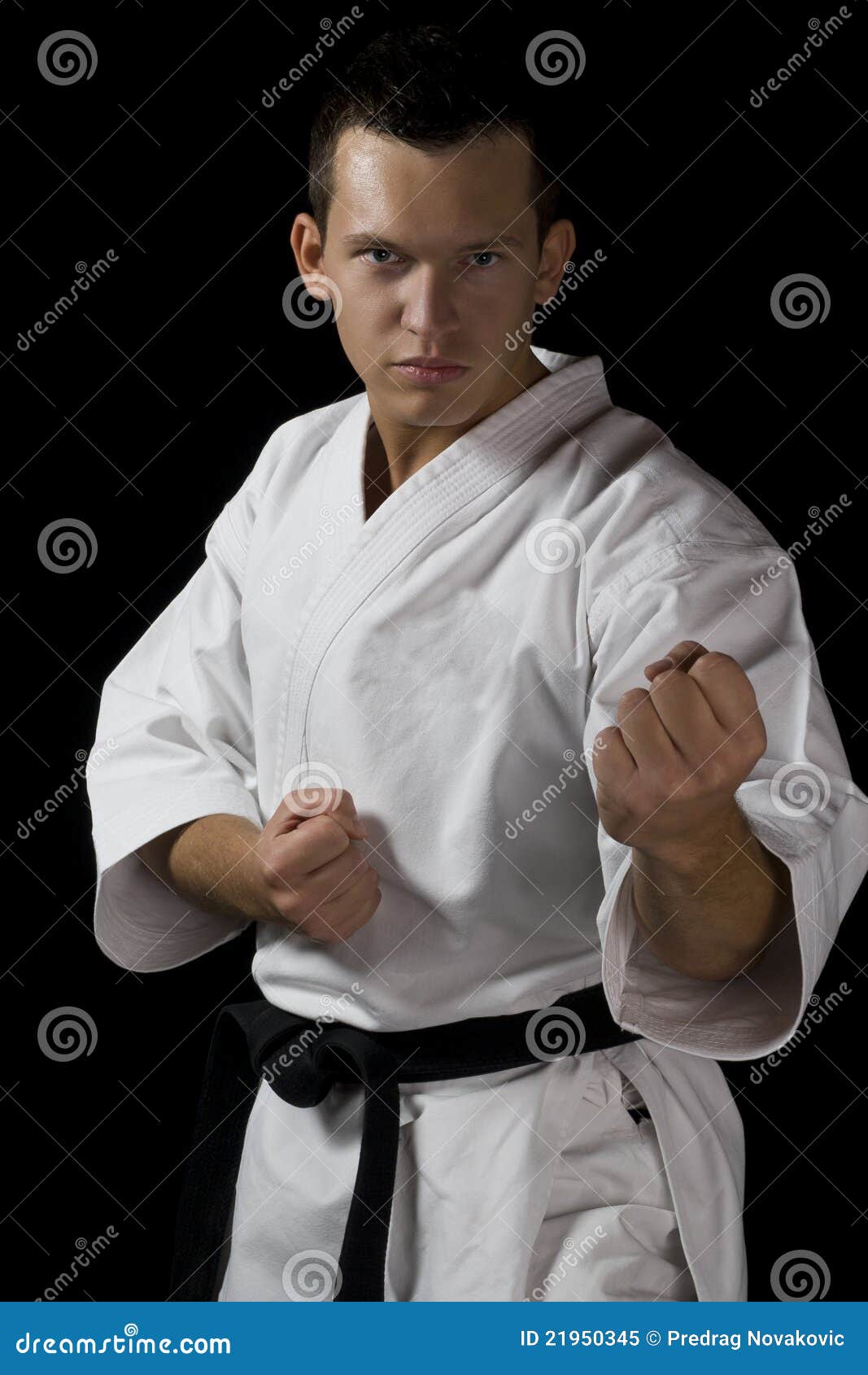 Karate man stock image. Image of competitor, combat, caucasian - 21950345