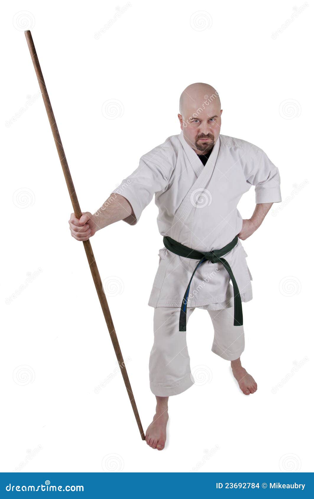 Karate man stock photo. Image of staff, isolated, black - 23692784