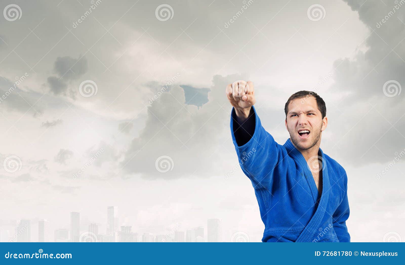 Karate man training stock photo. Image of sport, black - 72681780