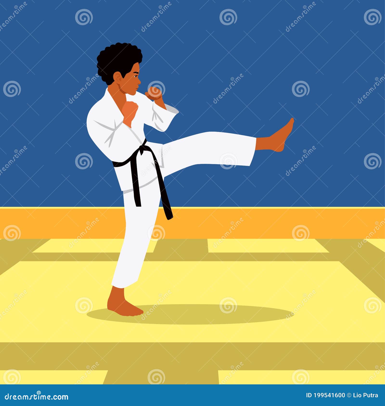Karate Martial Arts Tae Kwon Do Dojo Vector Stock Vector - Illustration ...