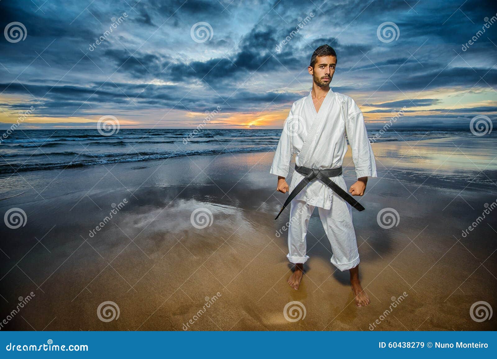Karate Master with Dramatic Sky Stock Image - Image of dramatic, belt ...