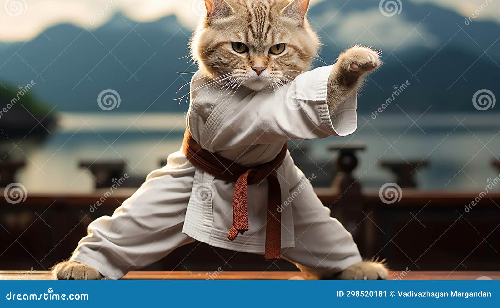 Kitty Karate Vector Illustration | CartoonDealer.com #33765726