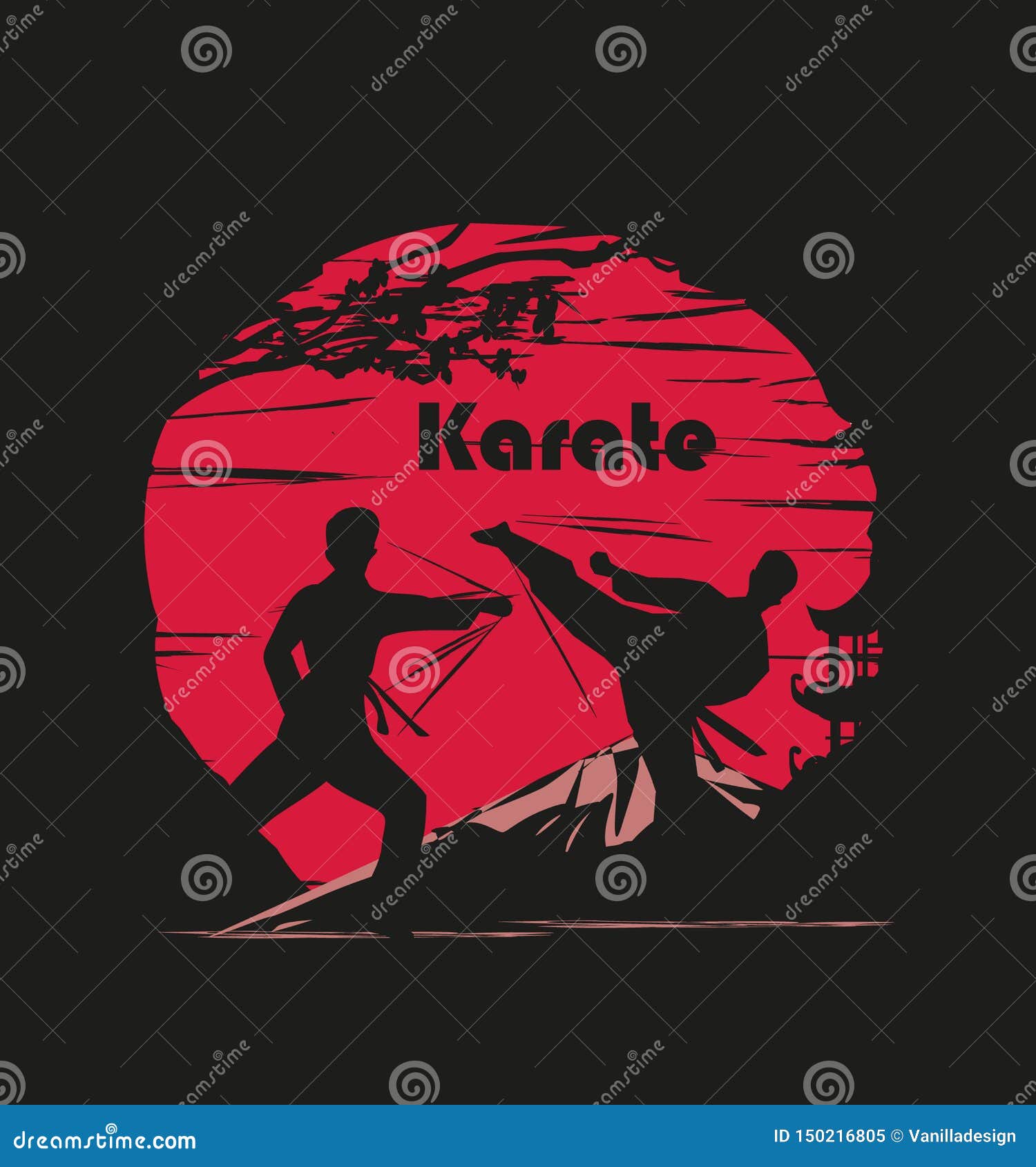 Karate Occupations Abstraction Card Stock Vector - Illustration of ...