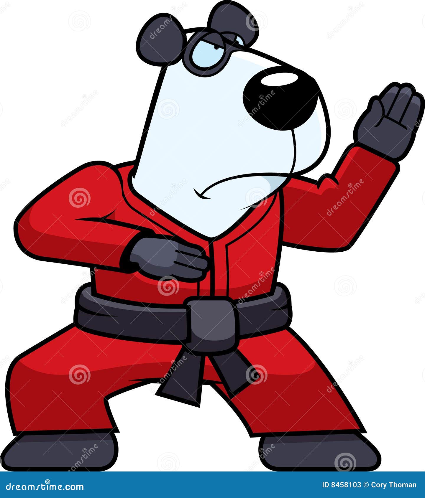 Karate Panda stock vector. Illustration of fighting, china - 8458103