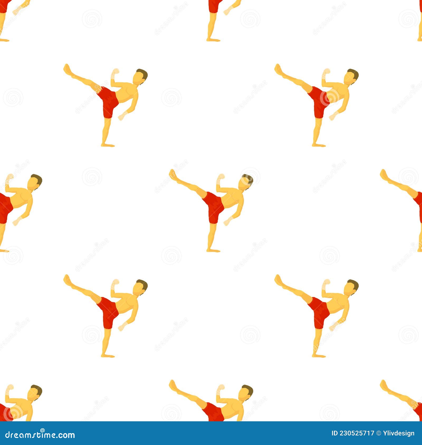 Karate Pattern Seamless Vector Stock Vector - Illustration of practice ...