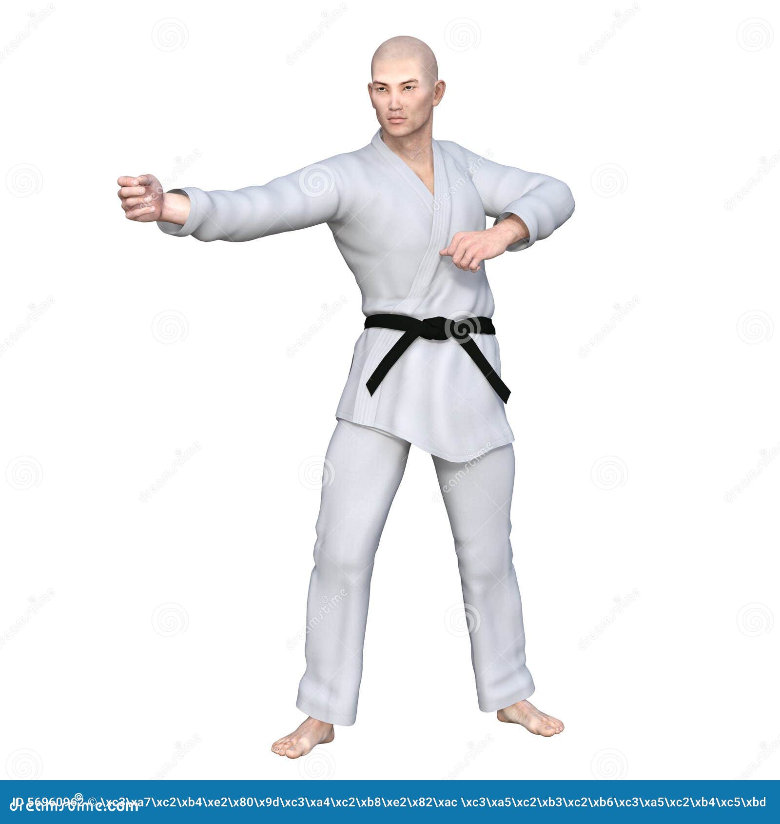 Karate player stock photo. Image of lesson, dojo, pose - 56960962