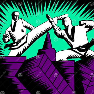 Karate poster template stock vector. Illustration of mockup - 259402195