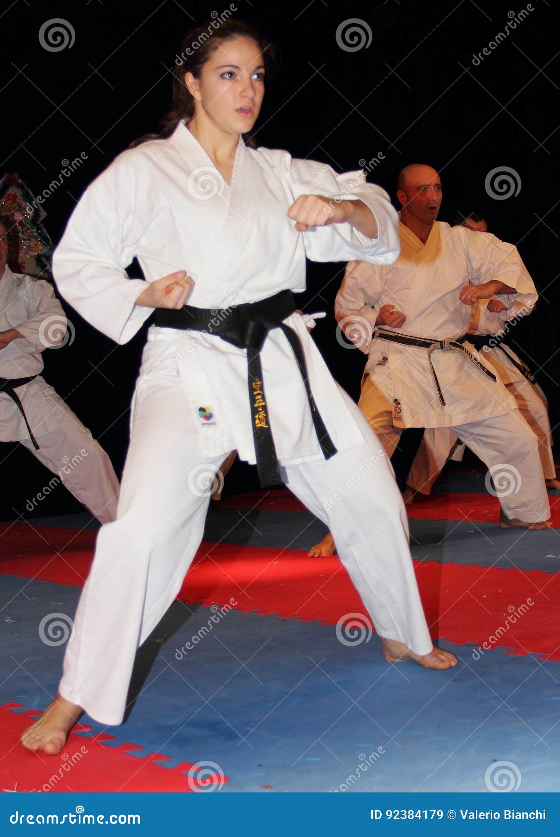 Karate show stock image. Image of combat, karateka, techniques - 92384179