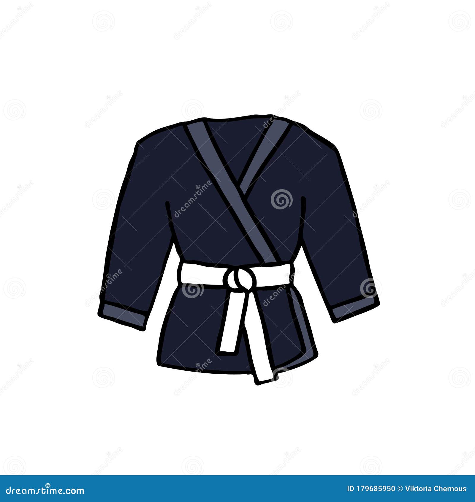 Karate Suit Line Icon. Clipart Image Cartoon Vector | CartoonDealer.com ...